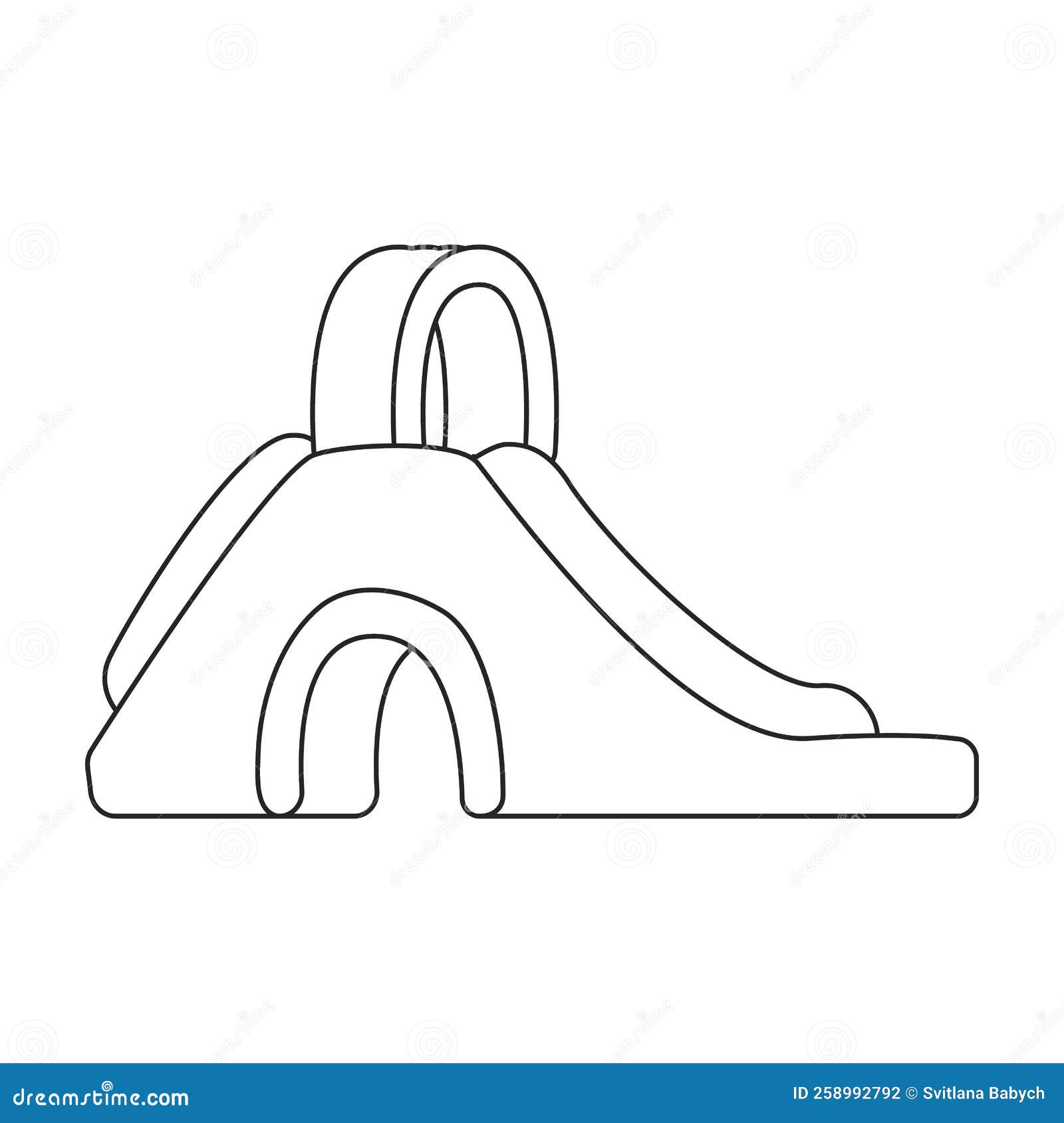 Inflatable Slide Vector Icon.Outline Vector Icon Isolated on White ...