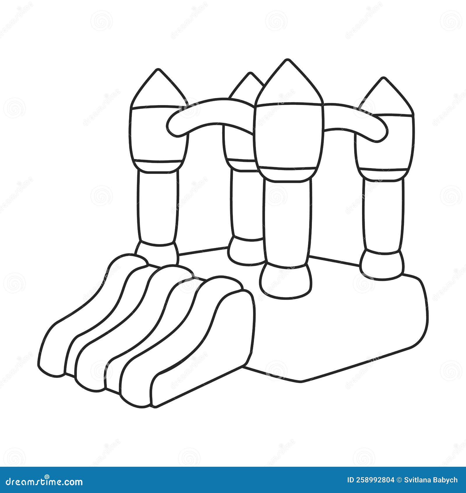 Inflatable Slide Vector Icon.Outline Vector Icon Isolated on White ...