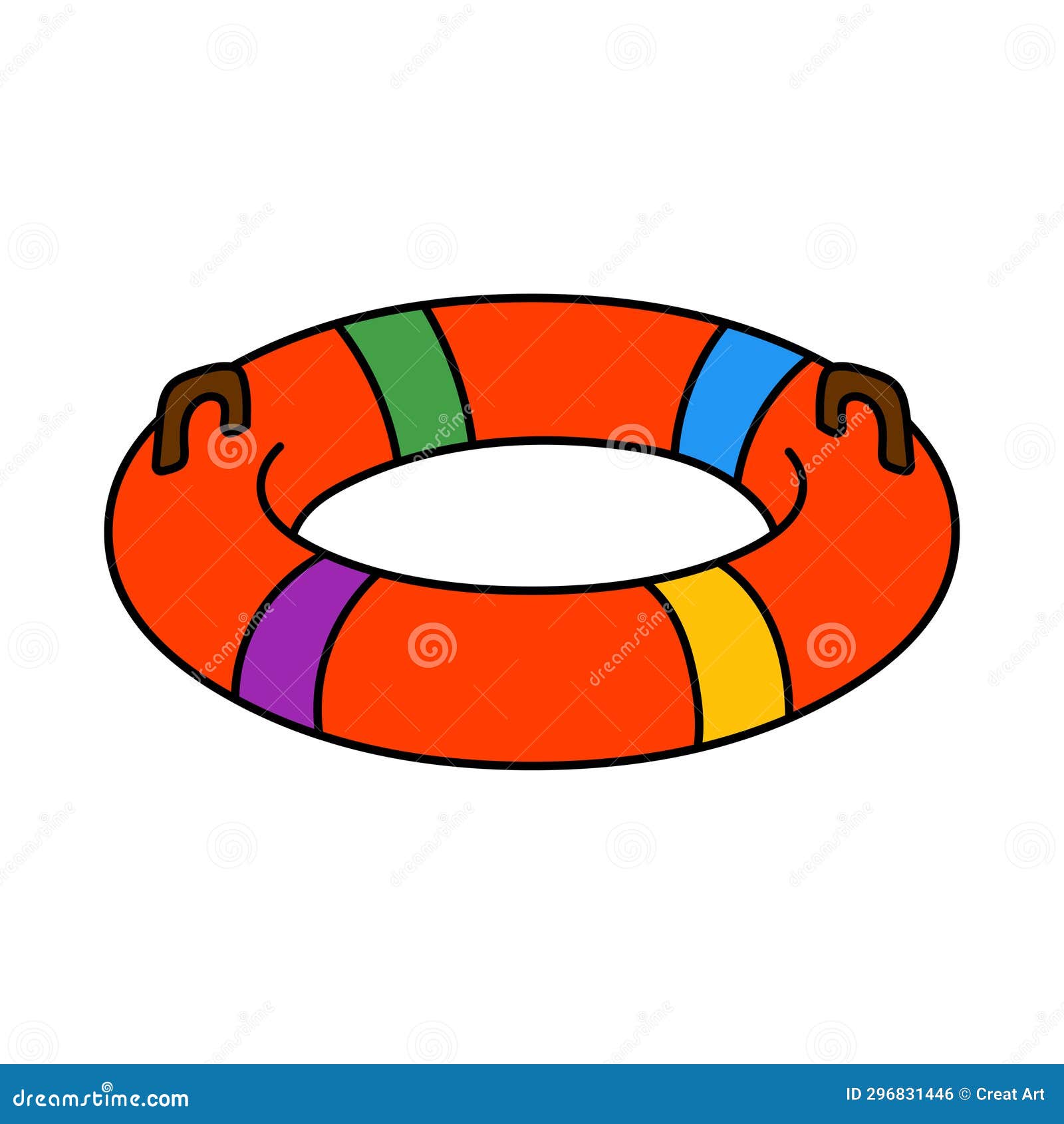 Inflatable Swimming Ring Clipart Vector Stock Illustration ...