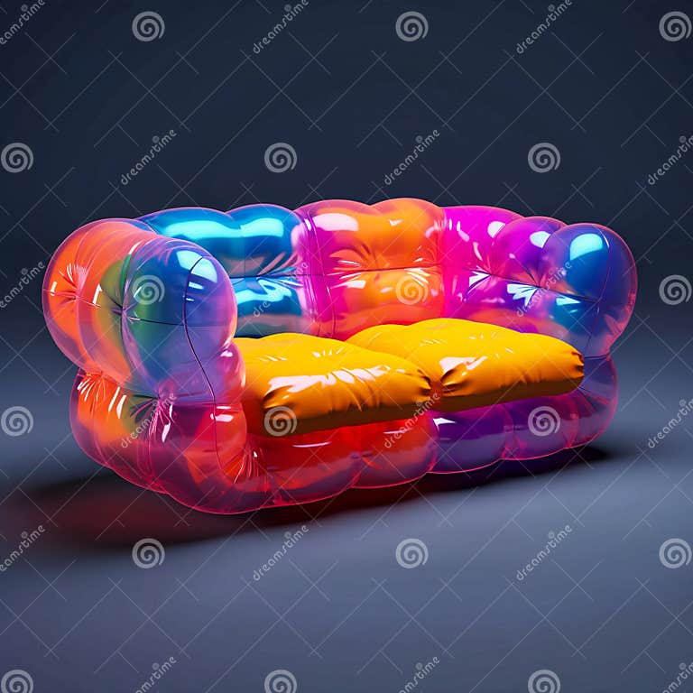 Inflatable Transparent Balloon Sofa Base, Generative AI Stock ...