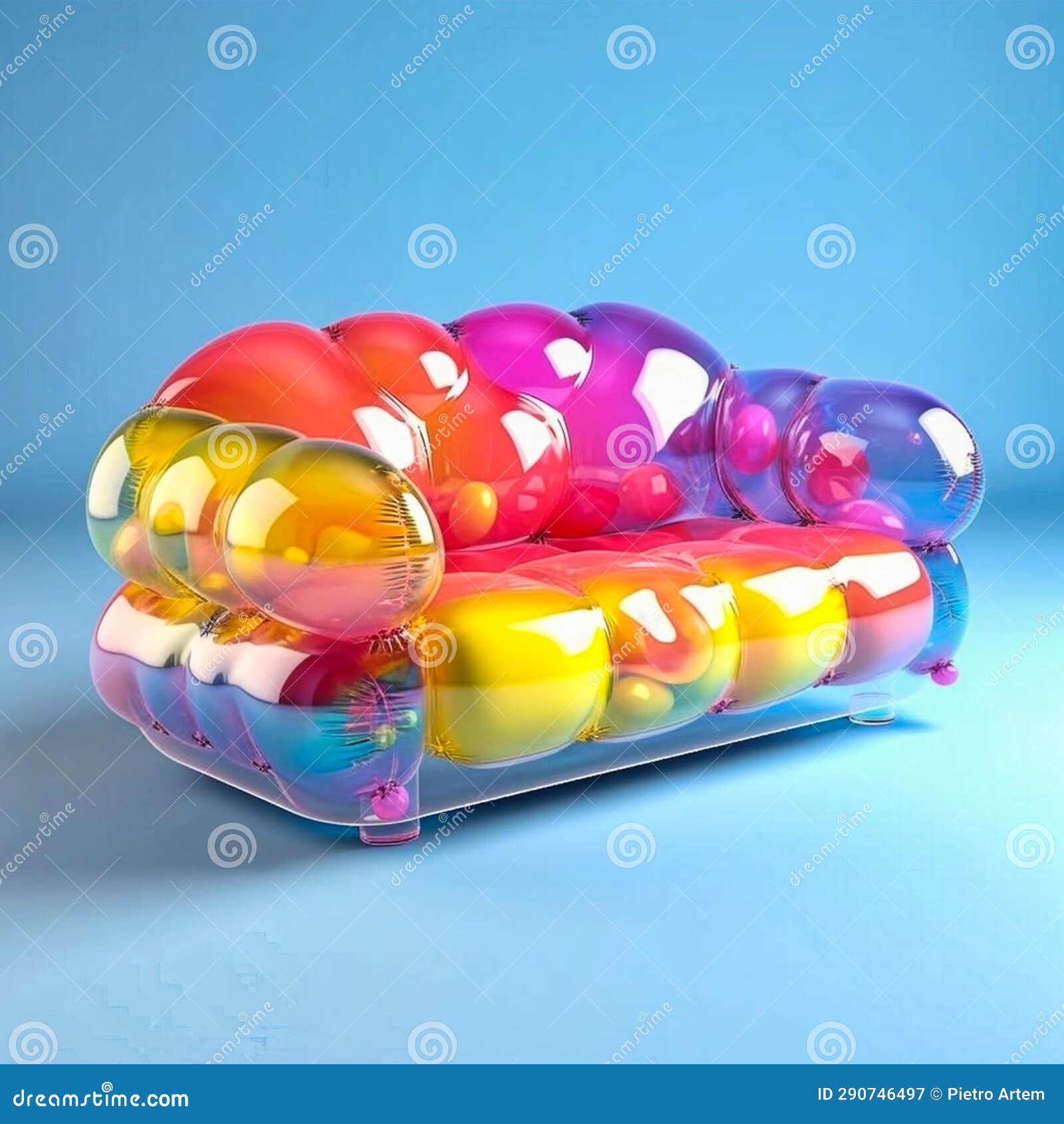 Inflatable Transparent Balloon Sofa Base, Generative AI Stock Image ...