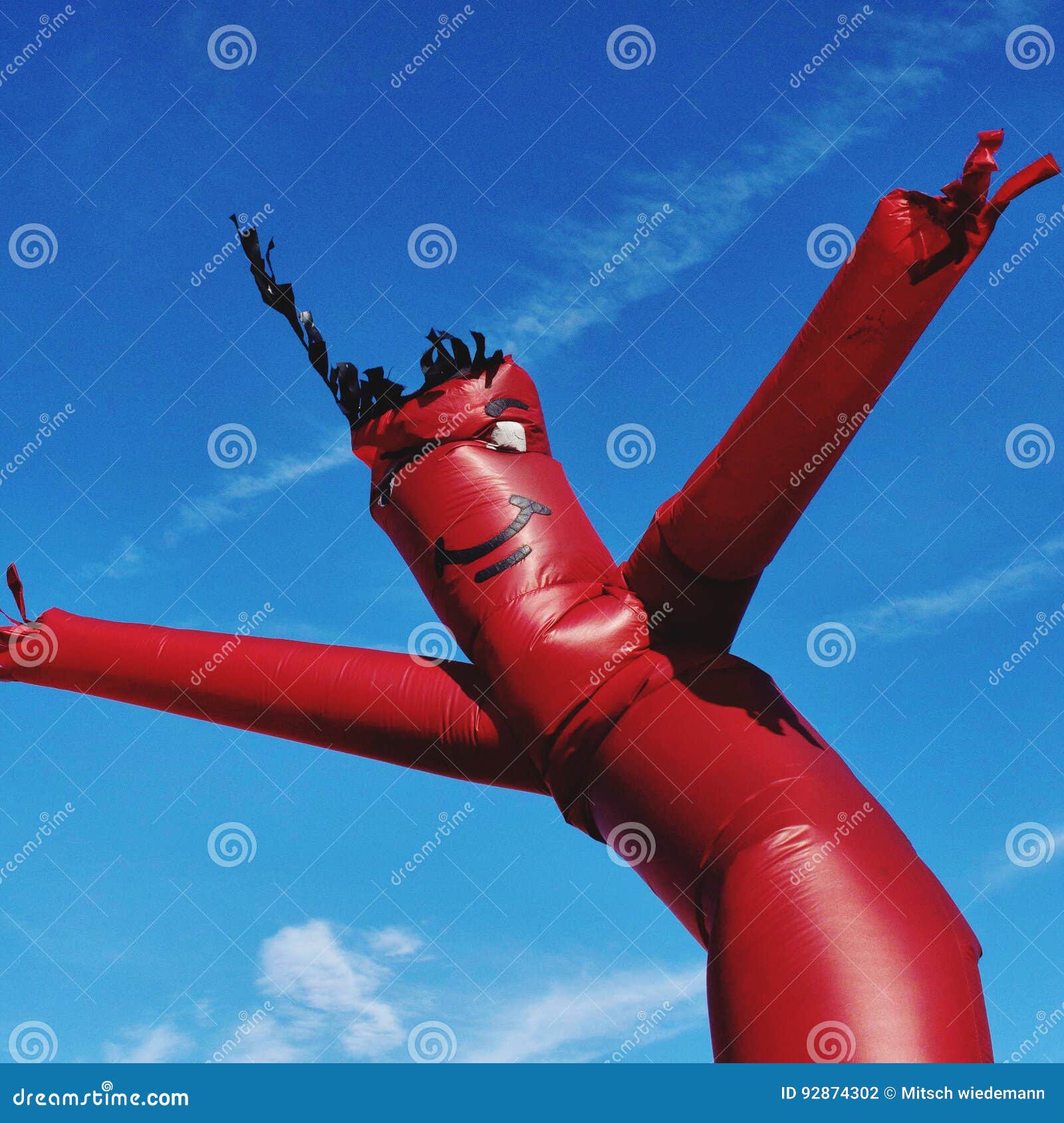 Inflatable tube man stock photo. Image of funny, advertising - 92874302