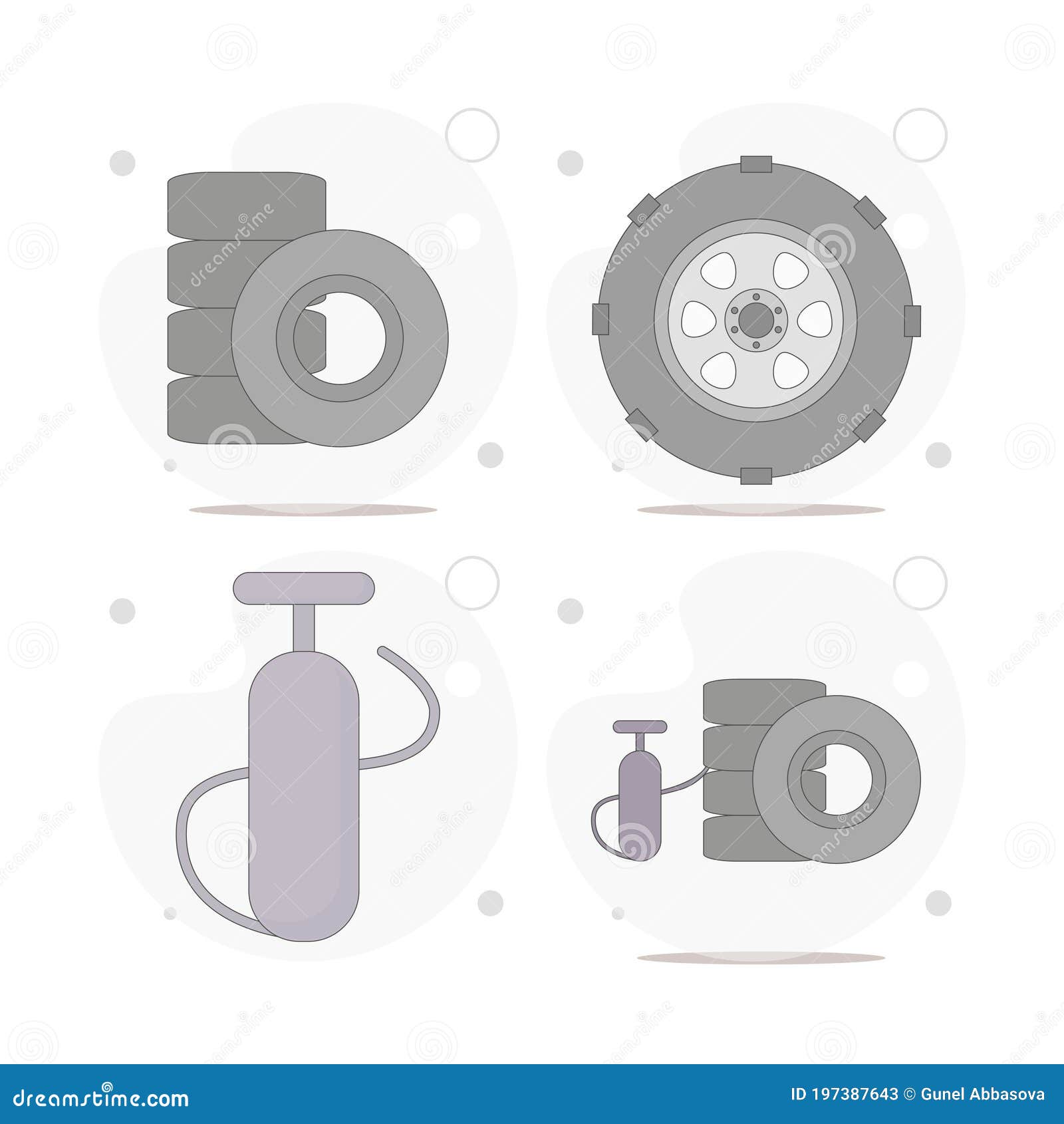 Inflate Tire Clipart. Tire Inflation Vector Clipart. Tire Inflation ...