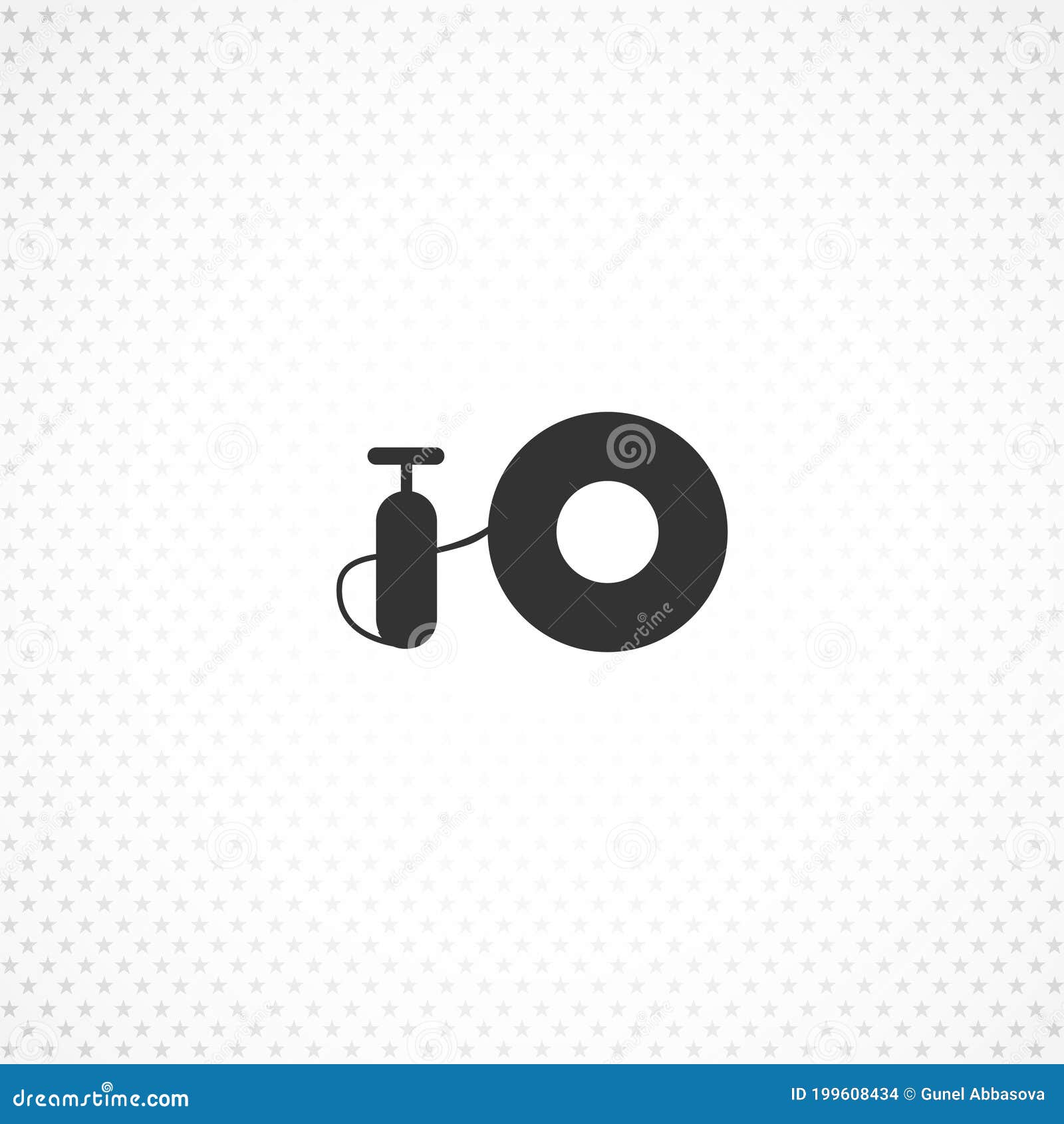 Inflate Tire Isolated Solid Icon Stock Vector - Illustration of ...