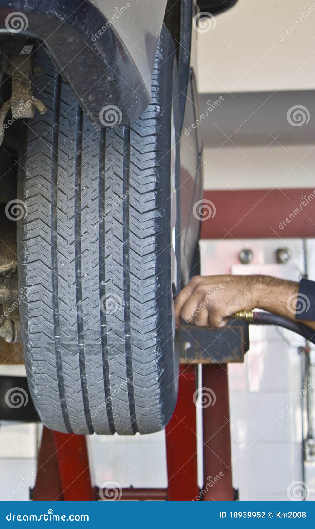 Inflate tires stock photo. Image of flat, fixing, checking - 10939952