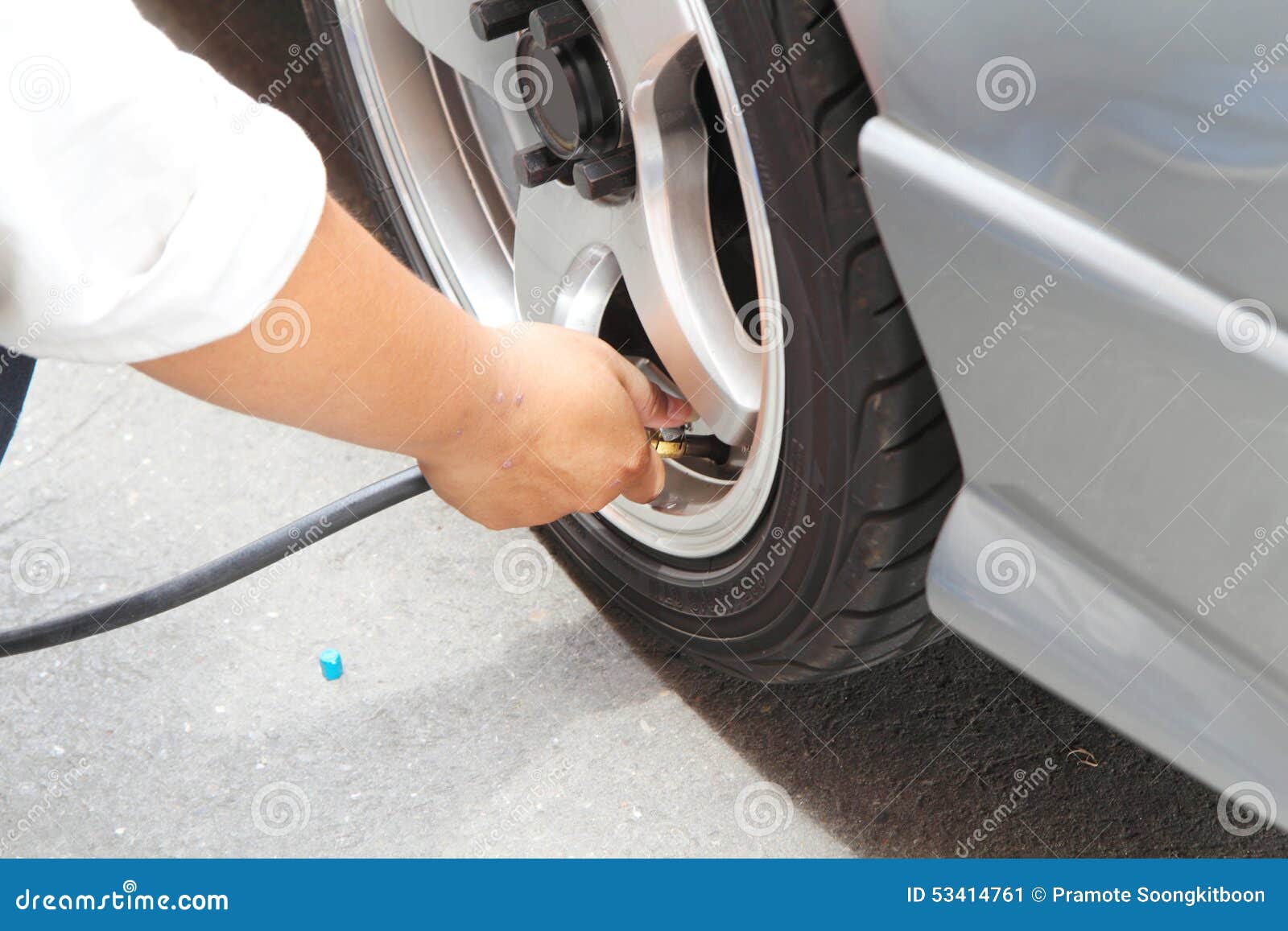 Inflate tires stock image. Image of inflation, wheel - 53414761