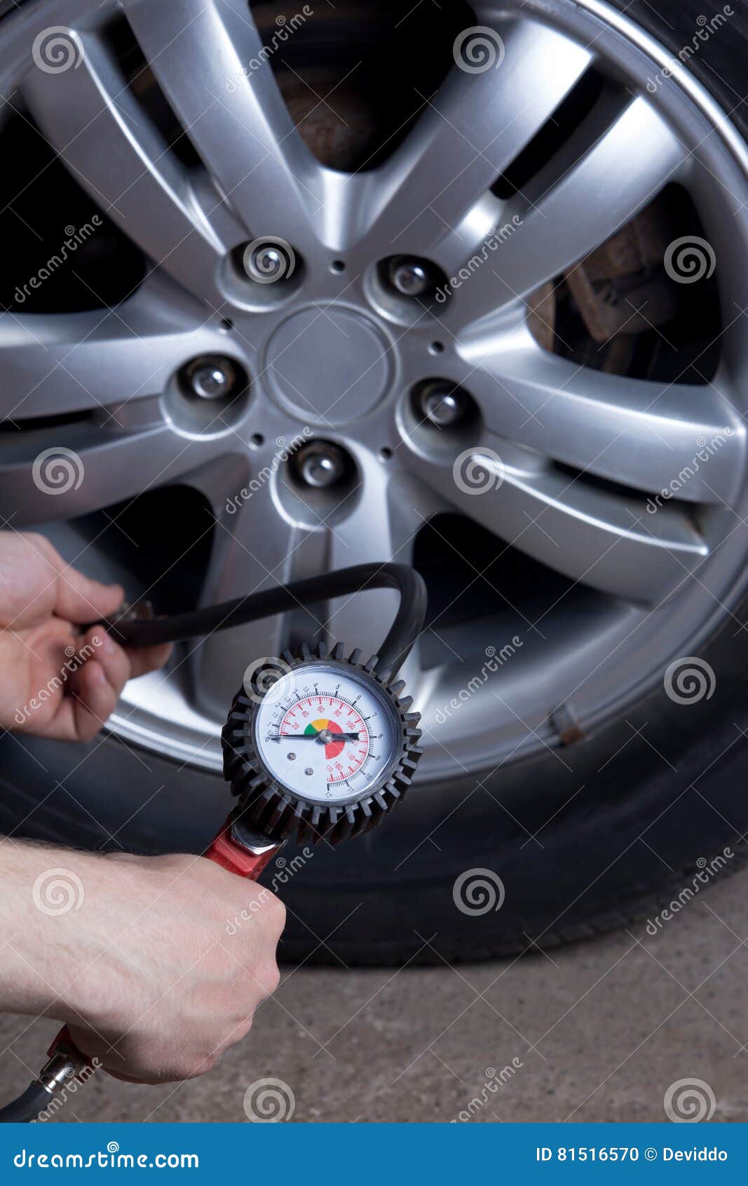 Inflating the wheels stock photo. Image of automobile - 81516570