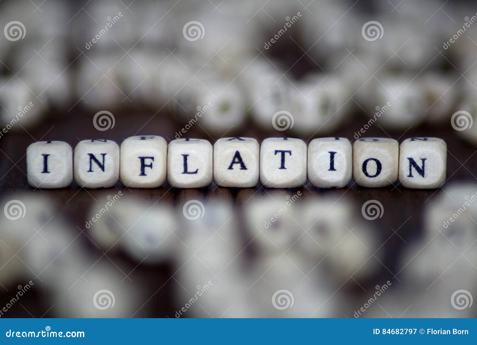 Inflation - Build with Wooden Cubes Stock Image - Image of debt ...