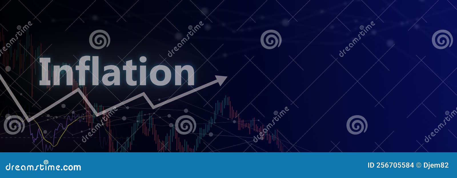 Inflation Business Blue Abstract Background Stock Illustration ...