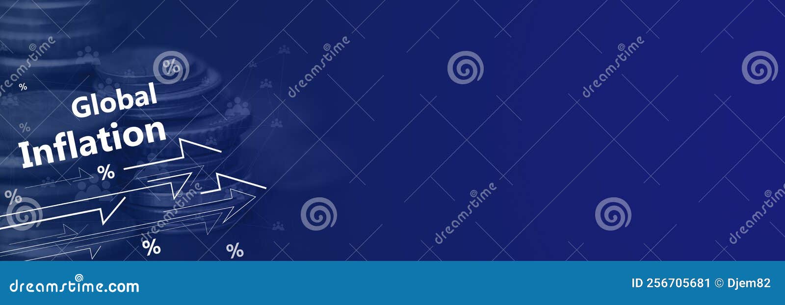 Inflation Business Blue Abstract Background Stock Illustration ...