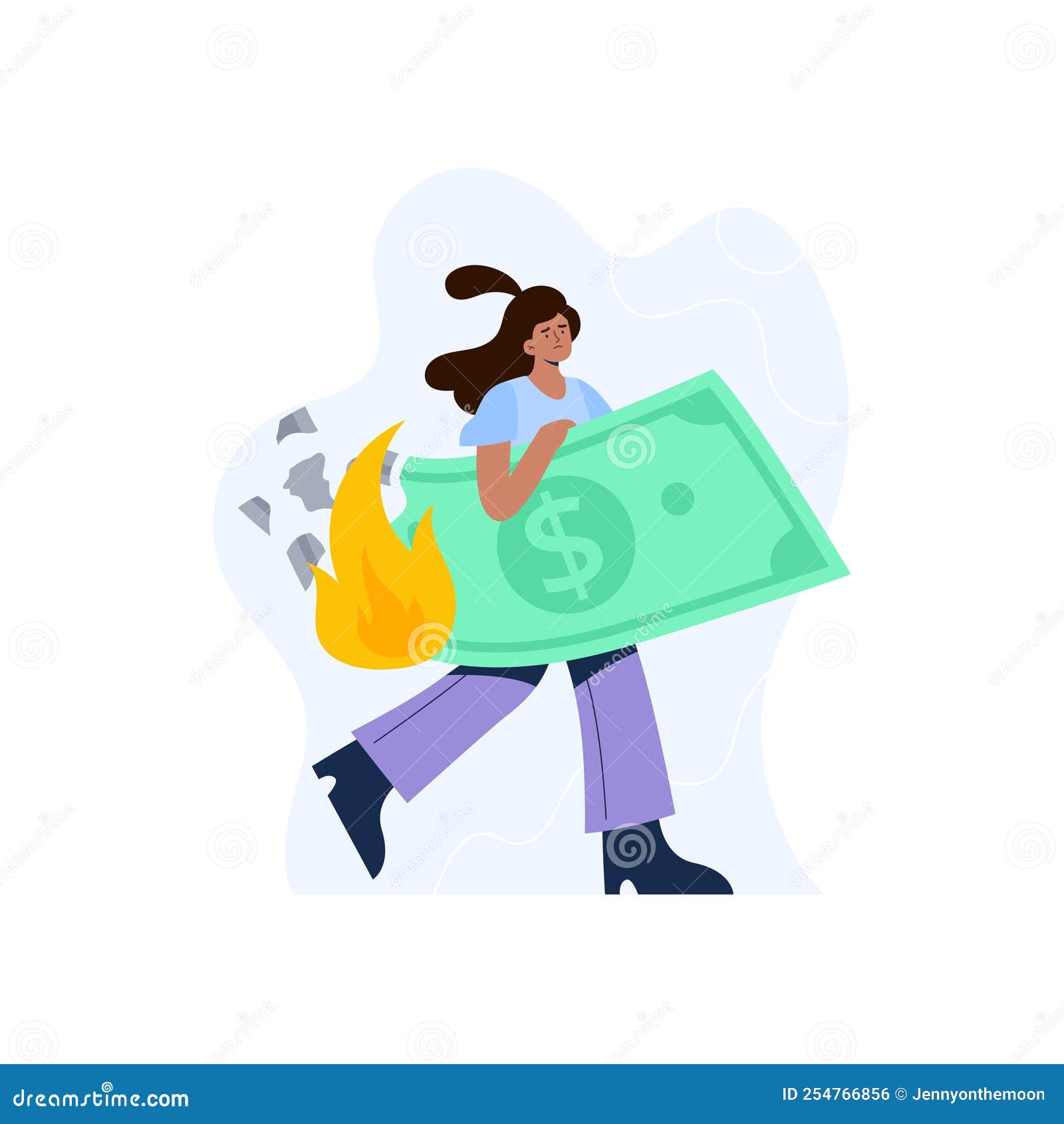 Inflation Concept. the Financial Crisis, Decrease the Value of the Currency Stock Vector ...
