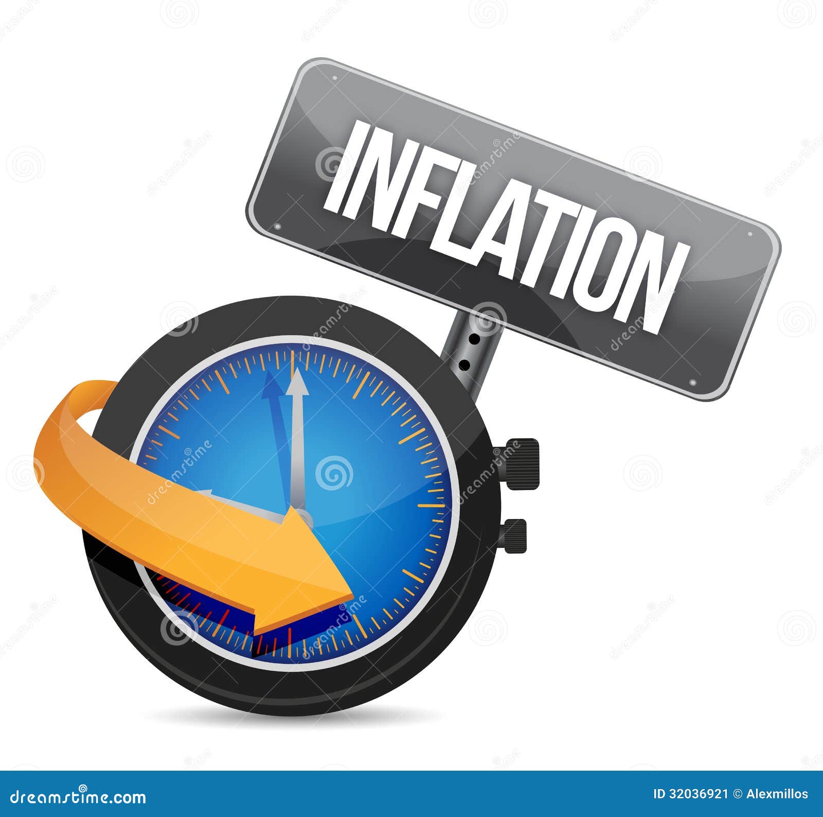 Inflation Concept. Tiny Male Female Characters Money Value Recession ...