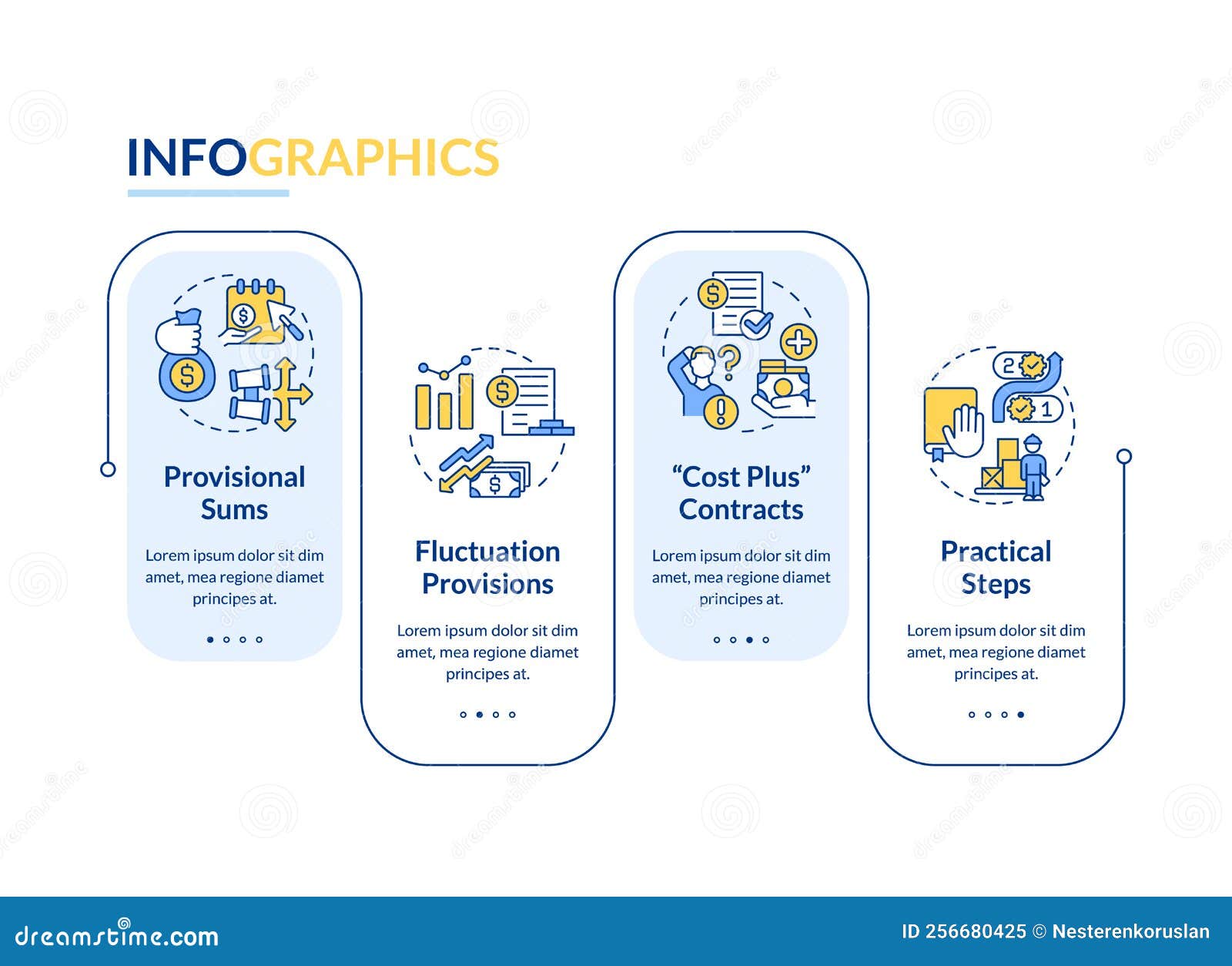 Inflation in Construction Blue Rectangle Infographic Template Stock ...