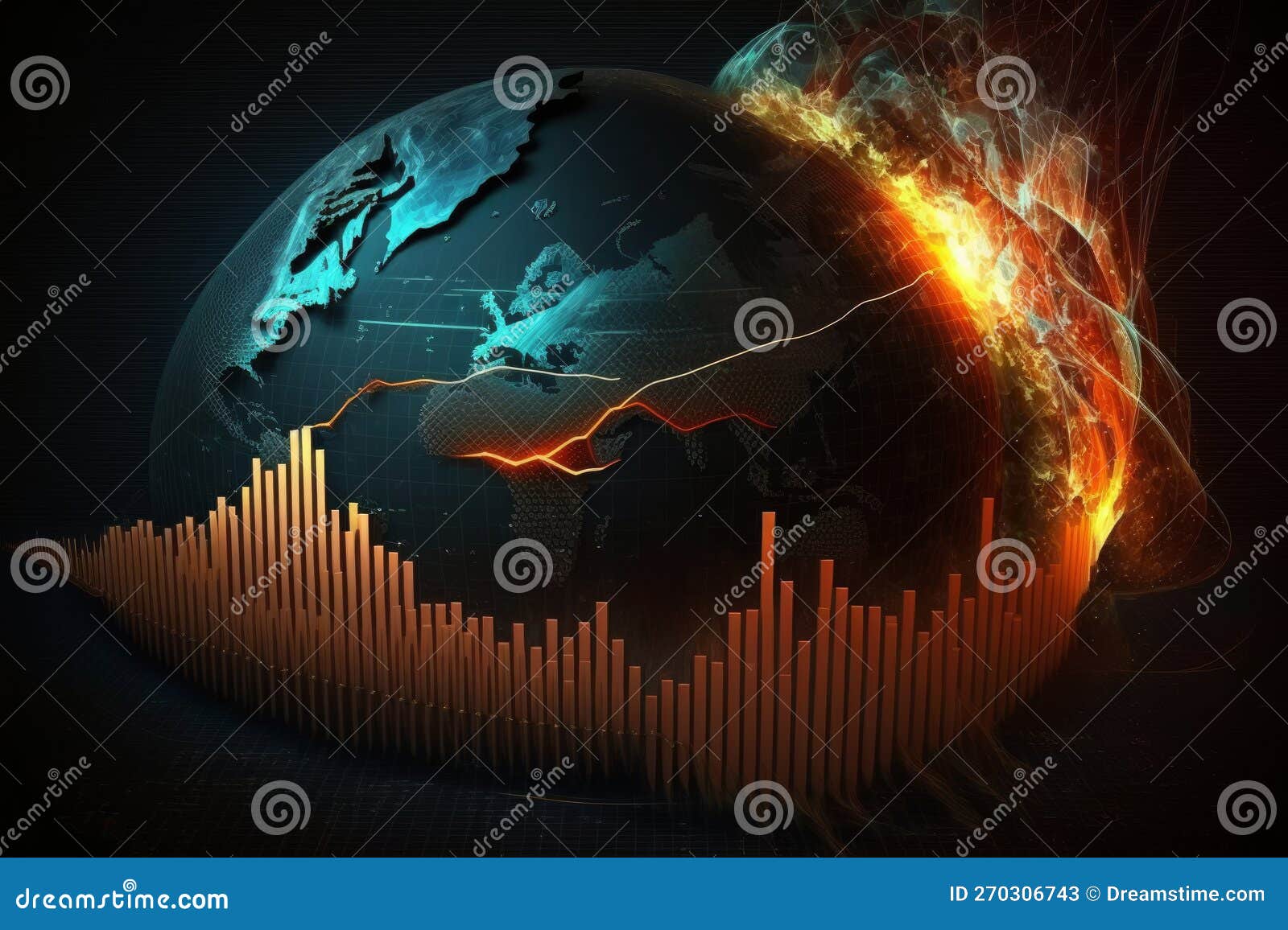 Inflation Crisis World Economy Stock Illustration - Illustration of ...