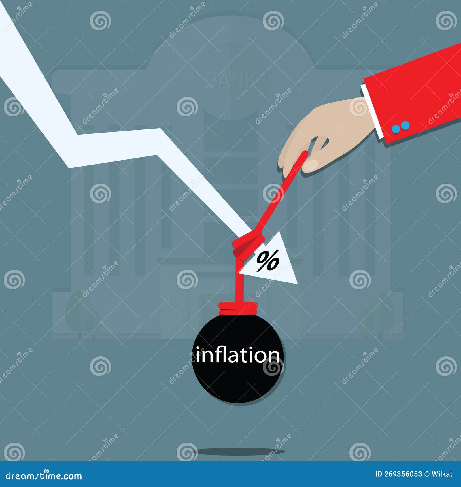Inflation Decreases The Value Of Money - Vector | CartoonDealer.com ...