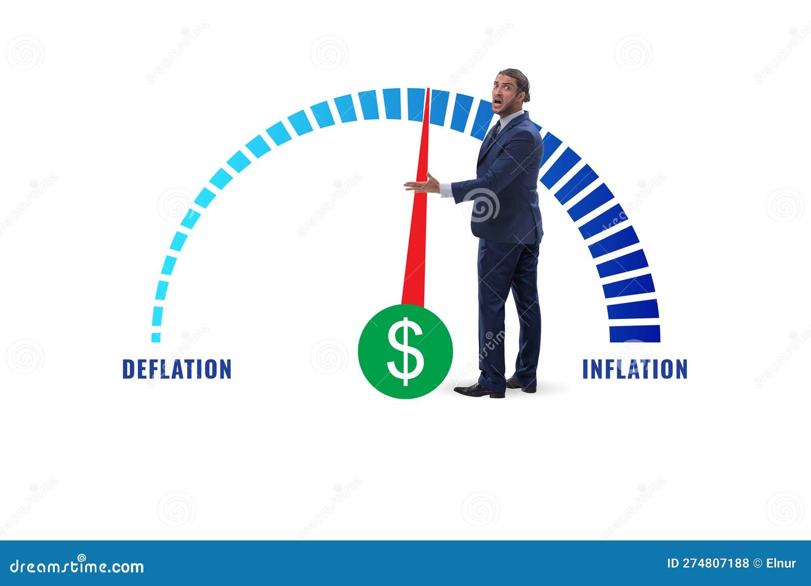 Inflation and Deflation Business Concept Stock Photo - Image of cash ...