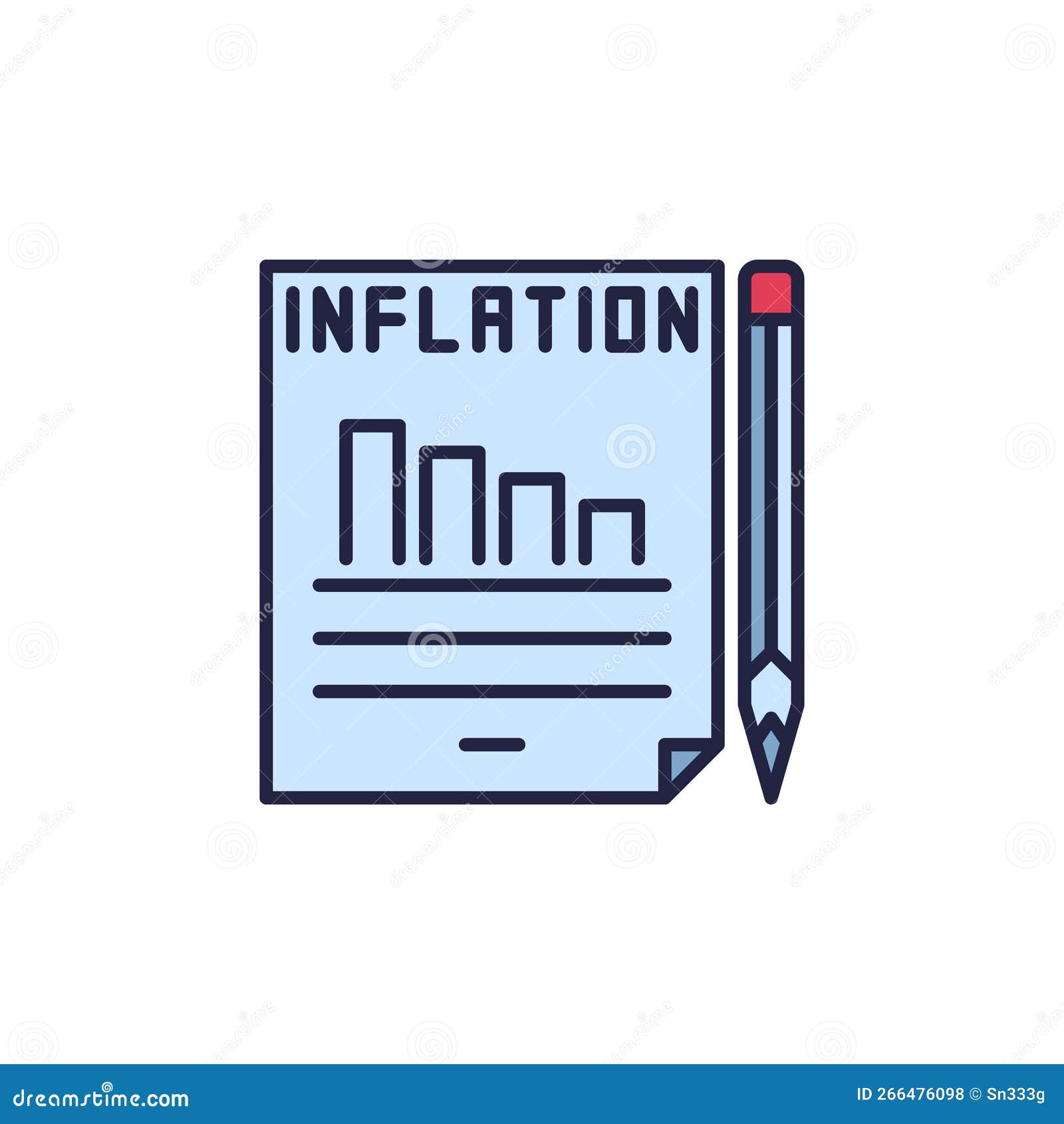 Inflation Colored Icons - Financial Crisis And Hyperinflation Vector ...