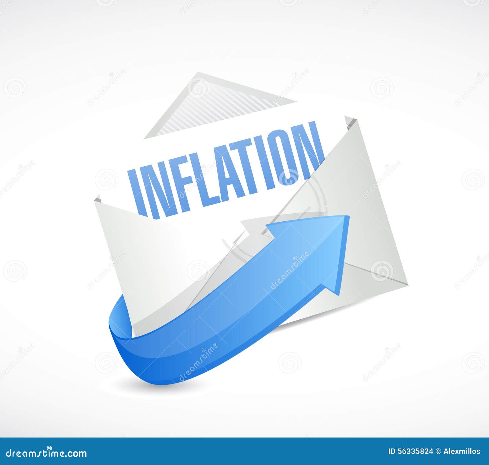 Inflation Email Sign Concept Illustration Stock Illustration ...
