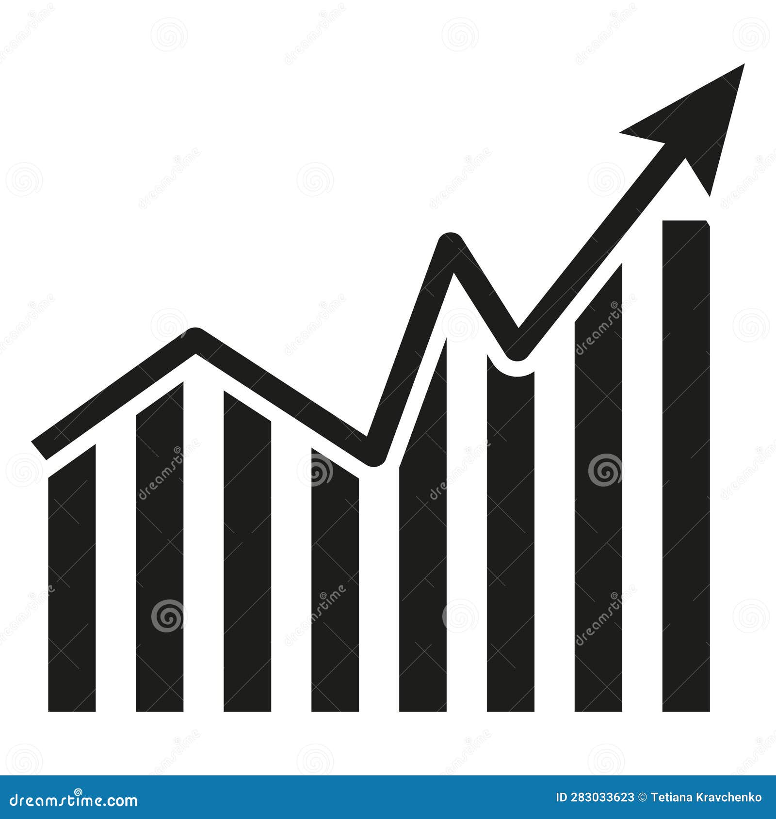 Inflation Graph Vector Concept Linear Minimal Icon Or Sign Stock Image ...