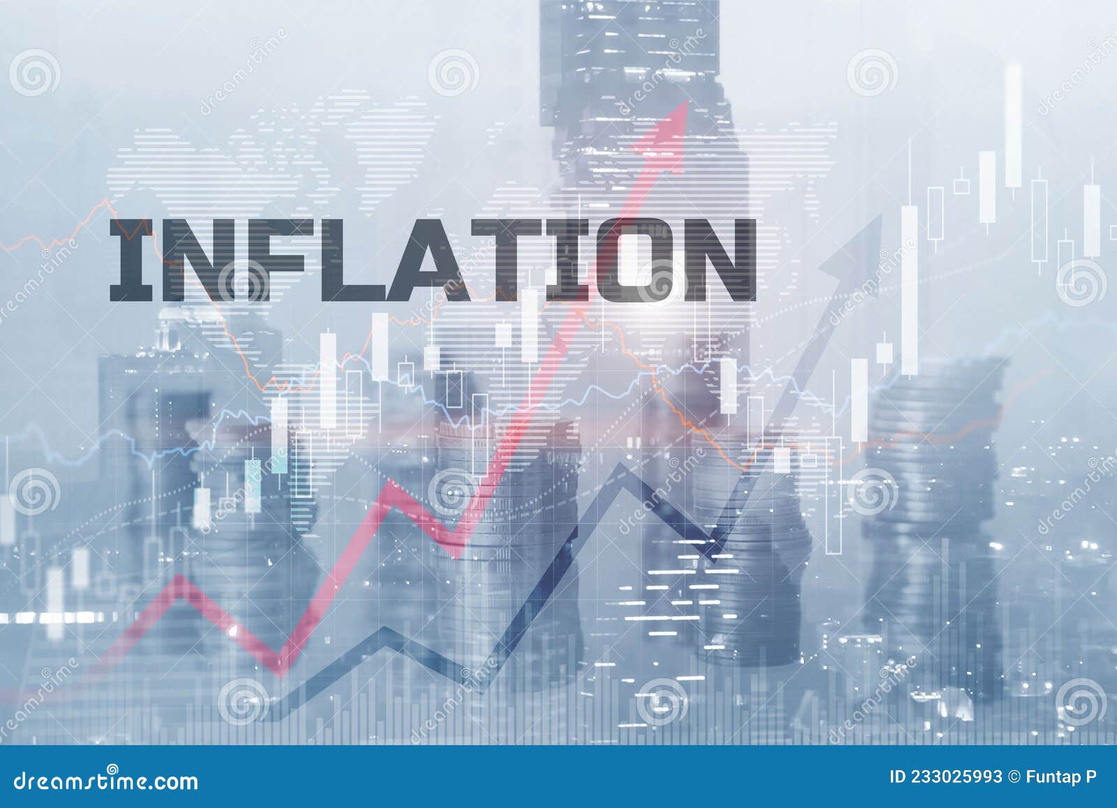 Inflation Growth. World Economics and Inflation Control Concept Stock ...