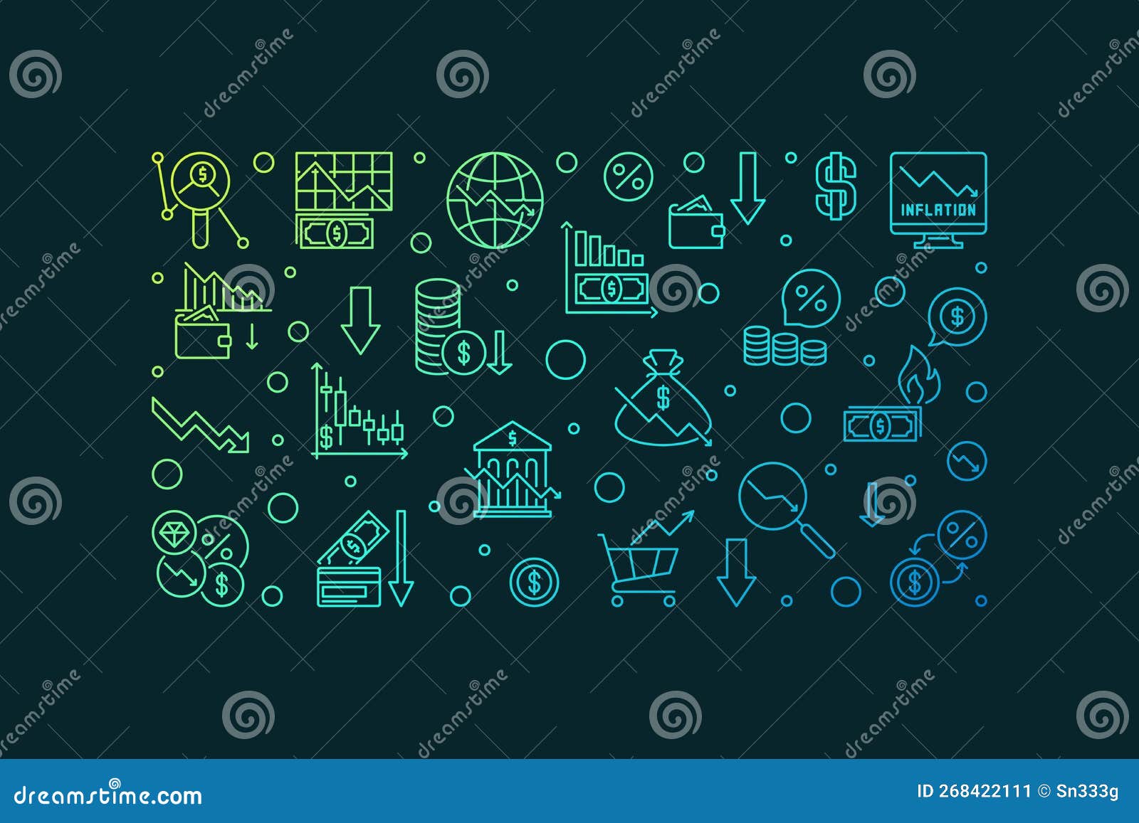 Inflation Horizontal Creative Illustration - Hyperinflation Vector ...