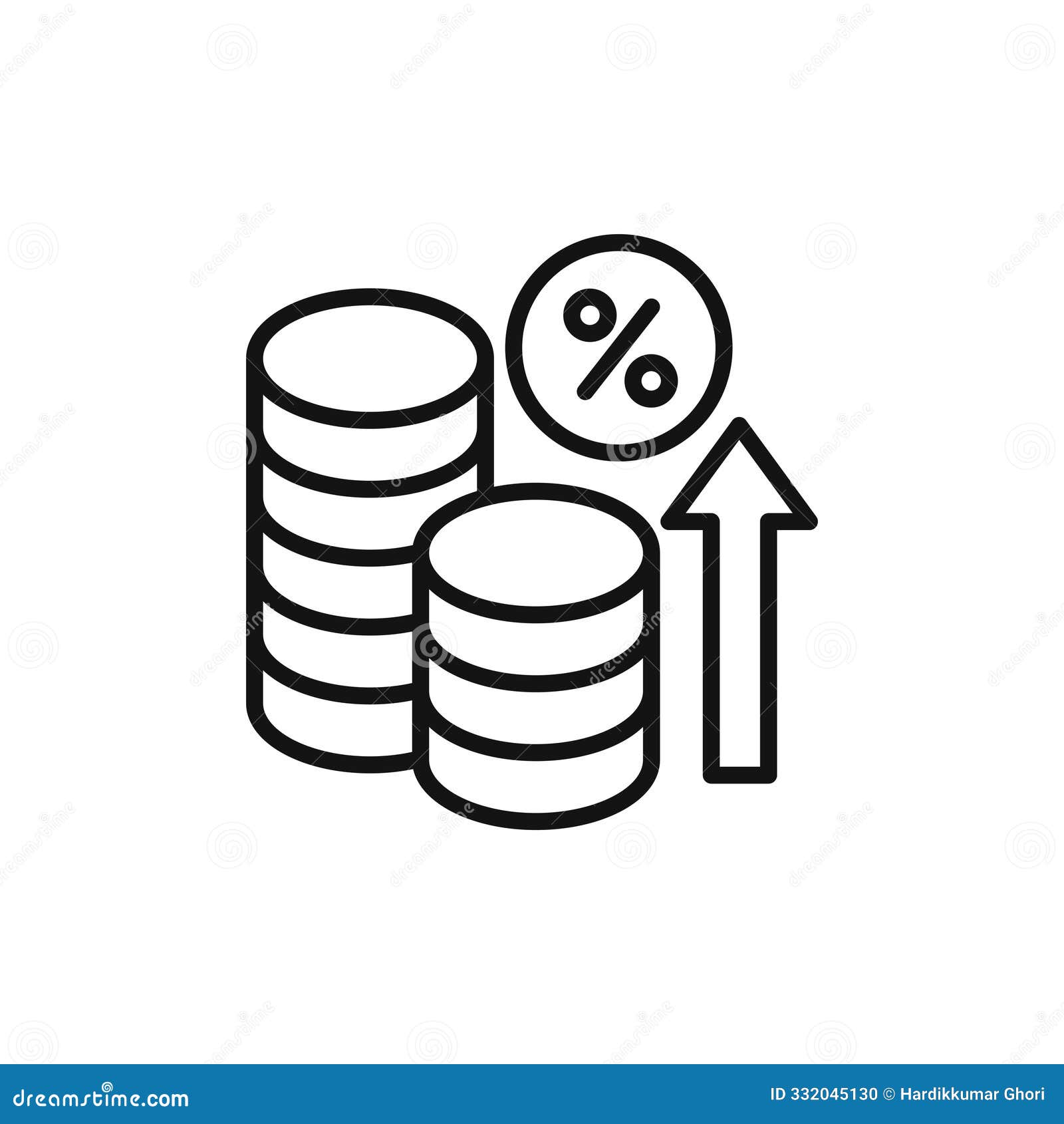 Inflation Icon Symbol on White Background Stock Vector - Illustration ...