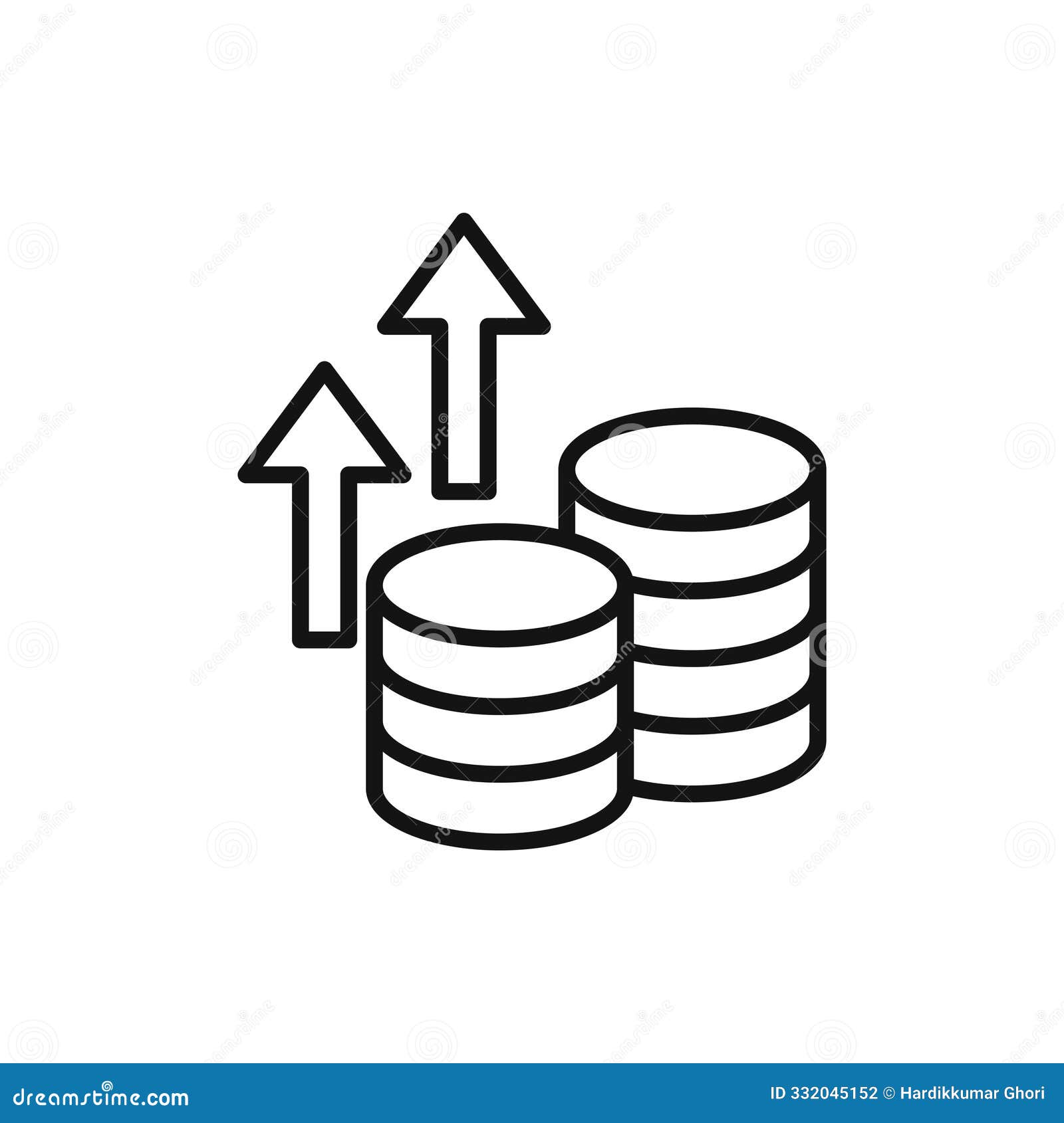 Inflation Icon Symbol on White Background Stock Vector - Illustration ...