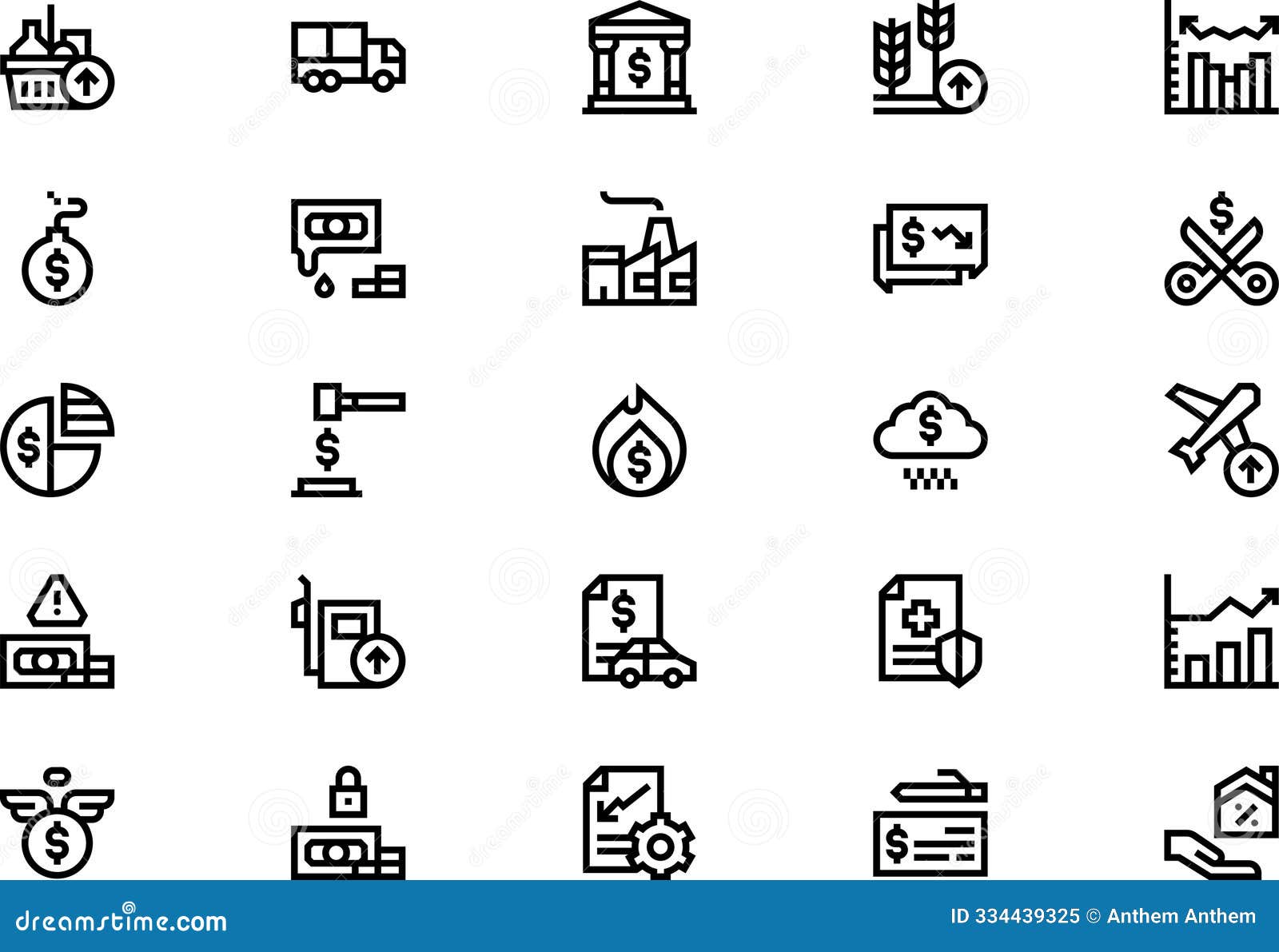 Inflation Icons Collection is a Vector Illustration with Editable ...