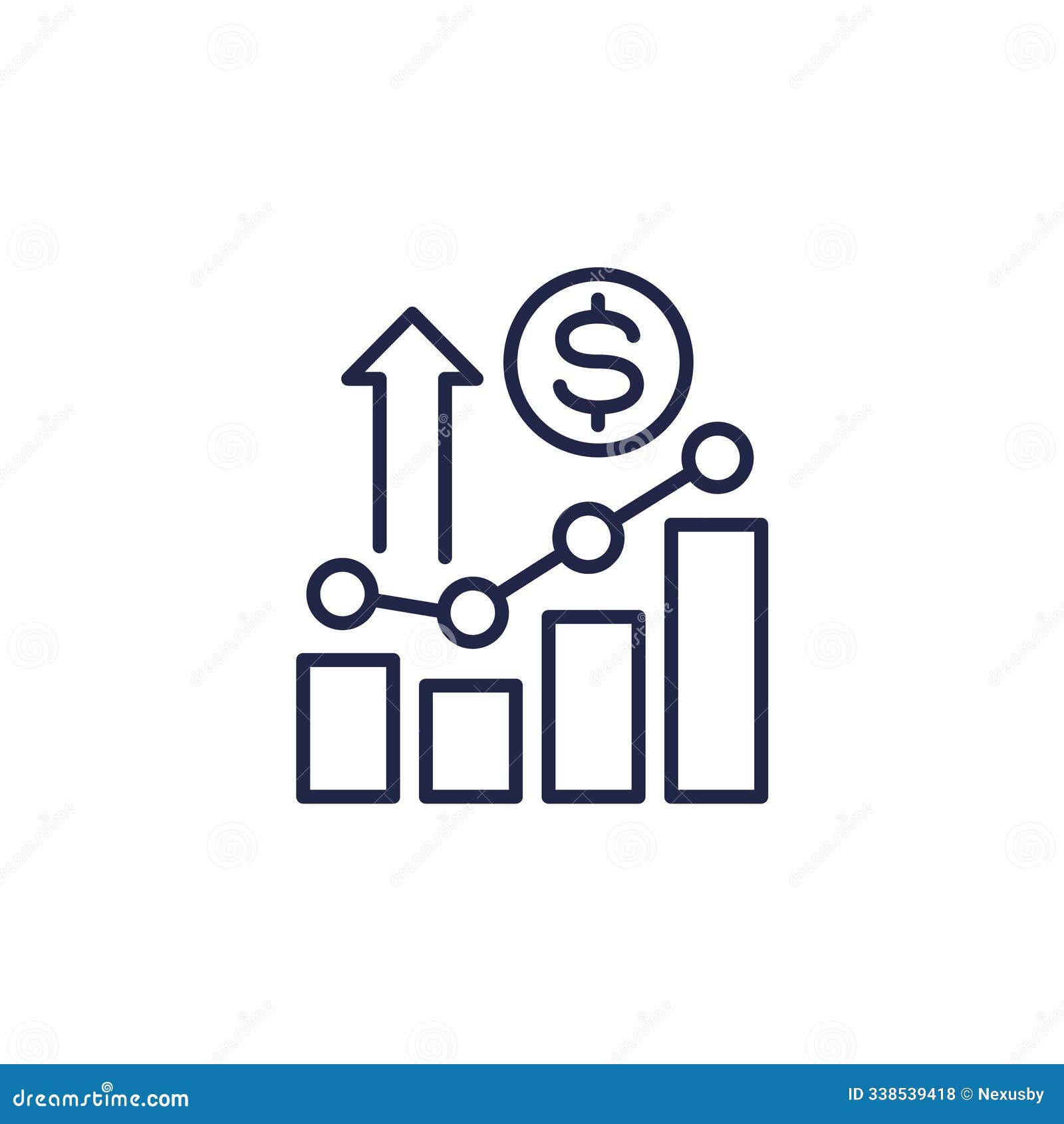 Inflation and Money Line Icon Stock Vector - Illustration of economic ...