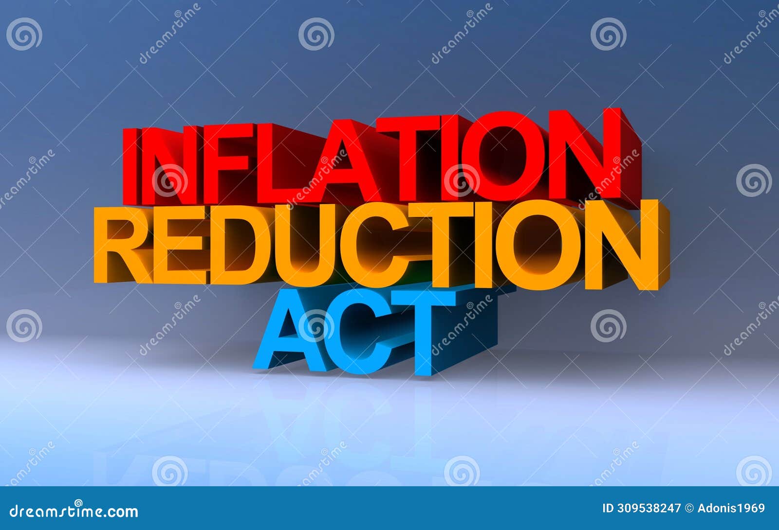 Inflation Reduction Act on Blue Stock Illustration - Illustration of ...