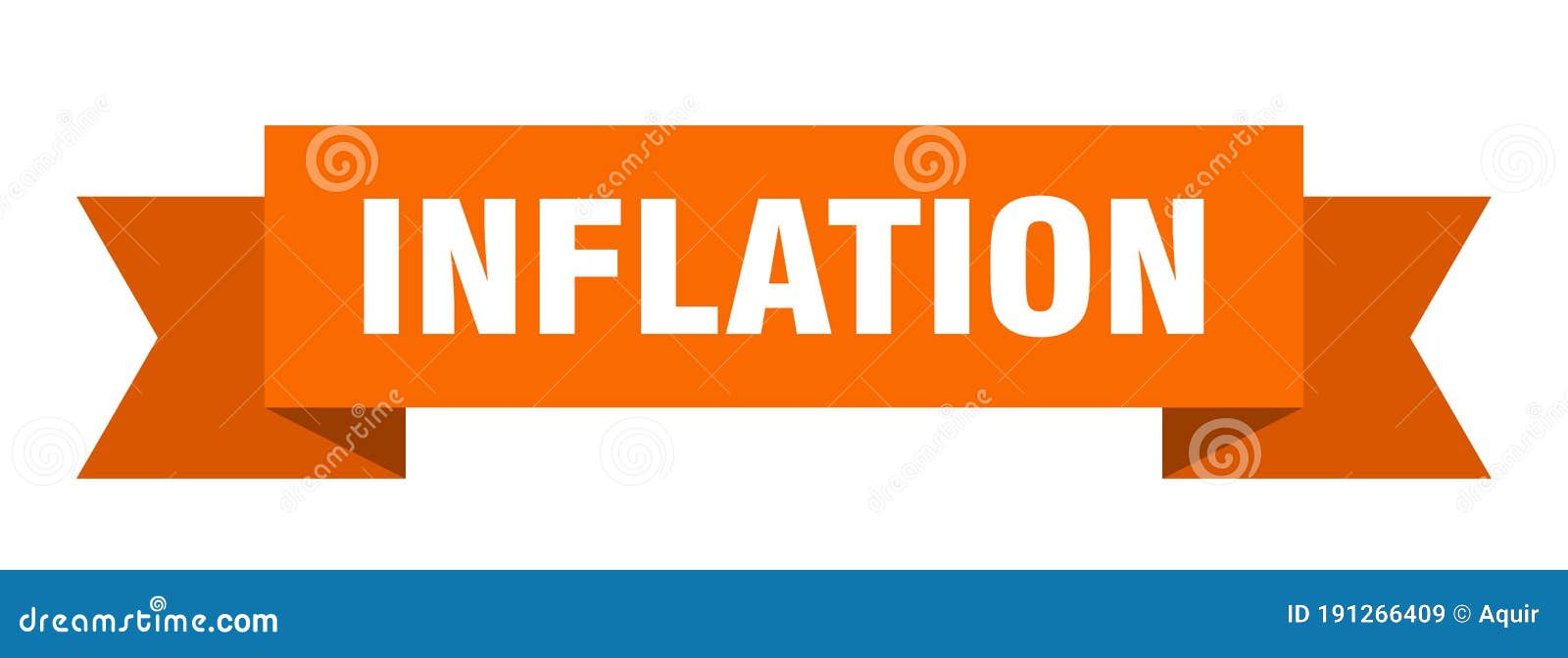 Inflation ribbon. stock vector. Illustration of inflation - 191266409