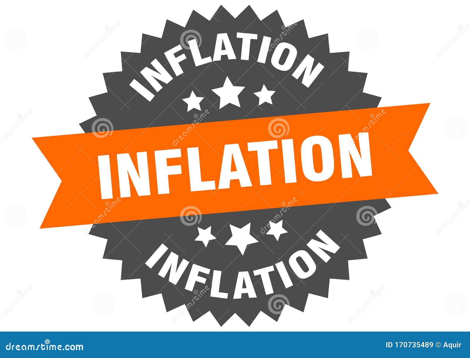 Inflation Sign. Inflation Circular Band Label. Inflation Sticker Stock ...