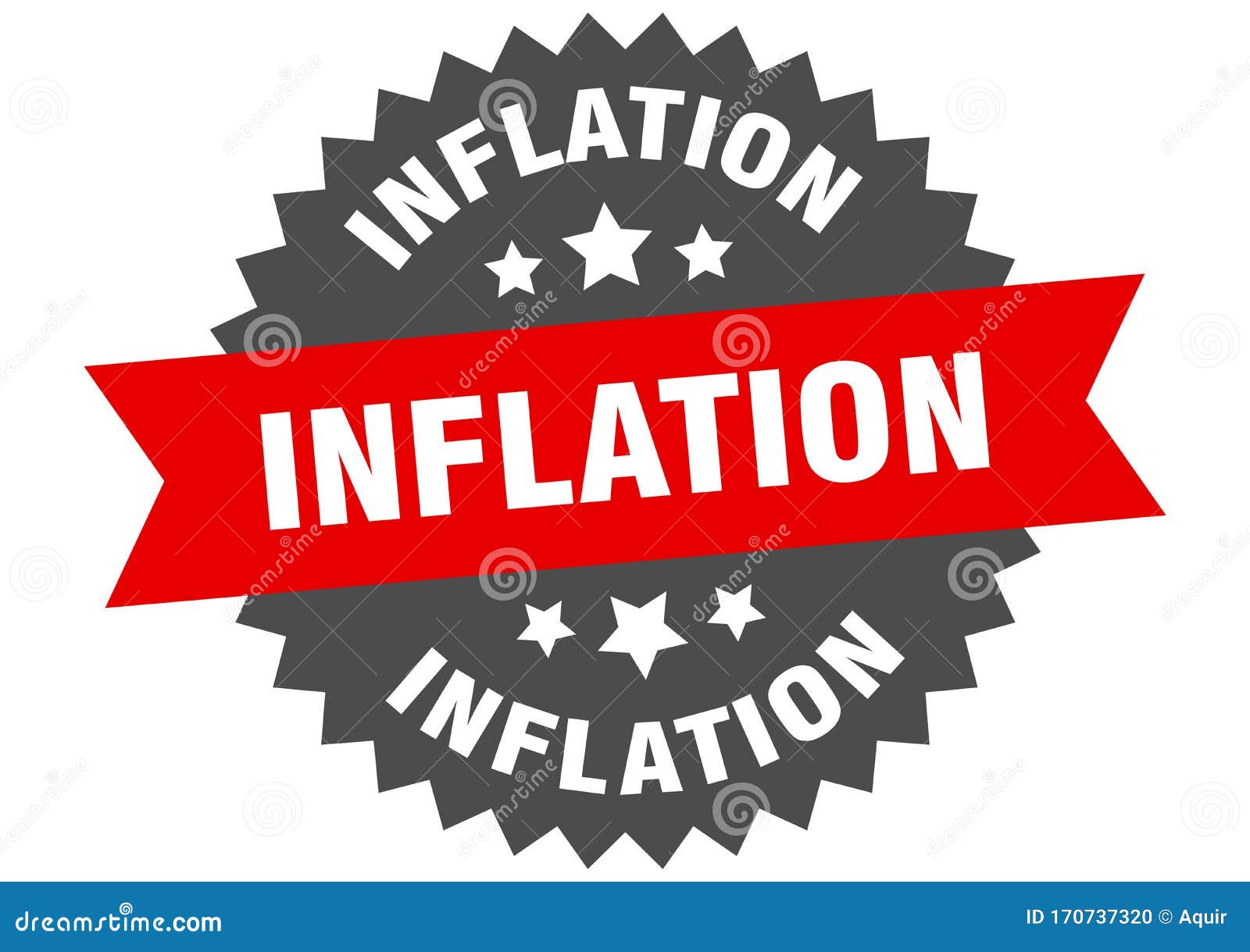 Inflation Sign. Inflation Circular Band Label. Inflation Sticker Stock ...