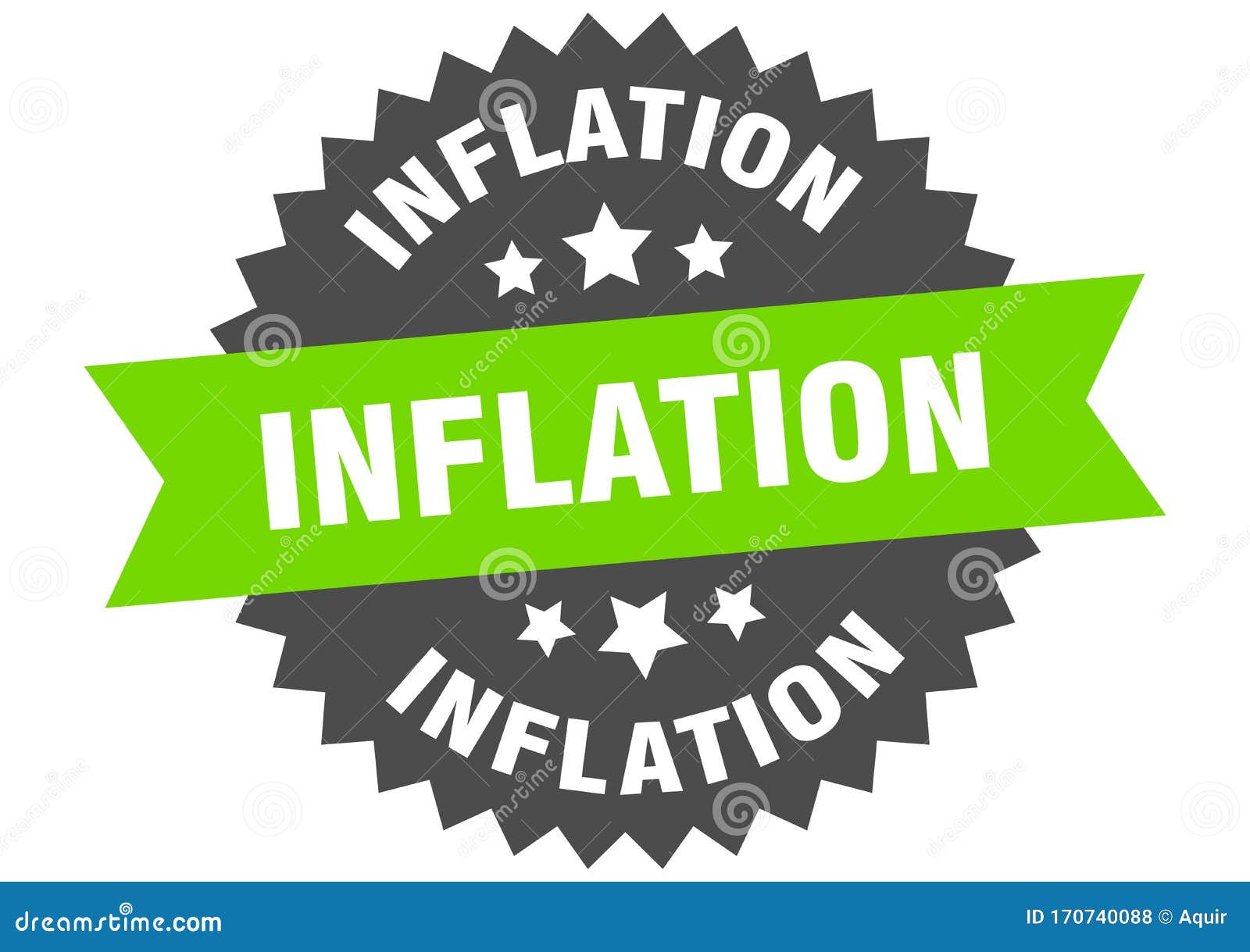 Inflation Sign. Inflation Circular Band Label. Inflation Sticker Stock ...