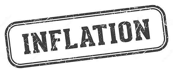 Inflation Stamp. Inflation Rectangular Stamp on White Background Stock ...