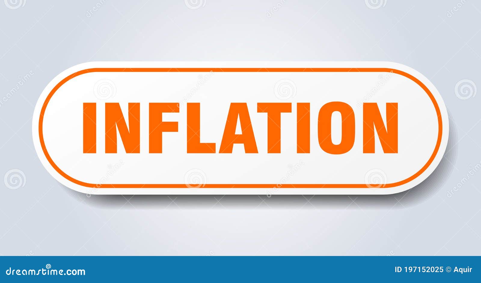 Inflation sticker. stock vector. Illustration of sign - 197152025