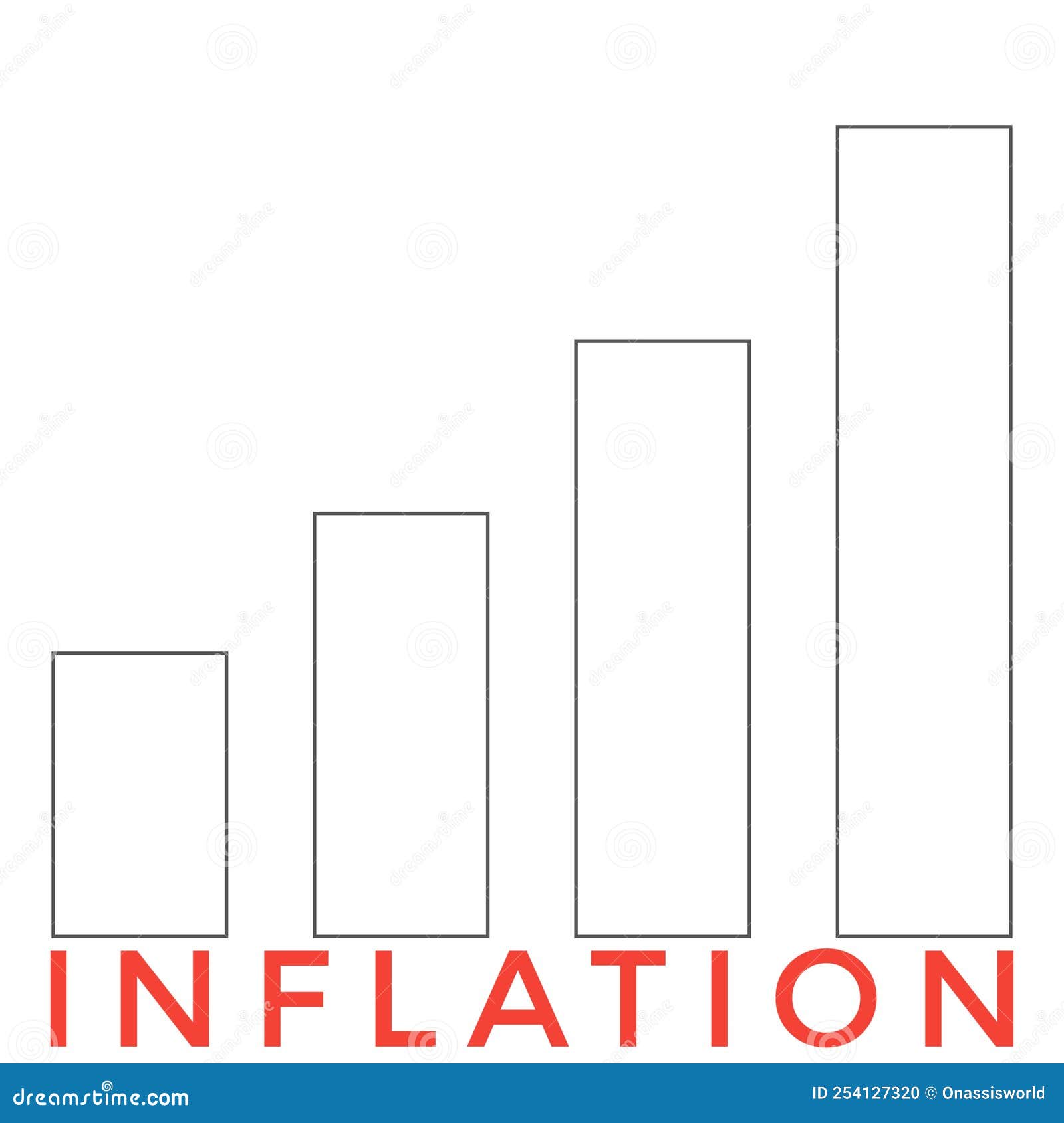 Inflation Text Header Background Illustration. Dollars Stock ...