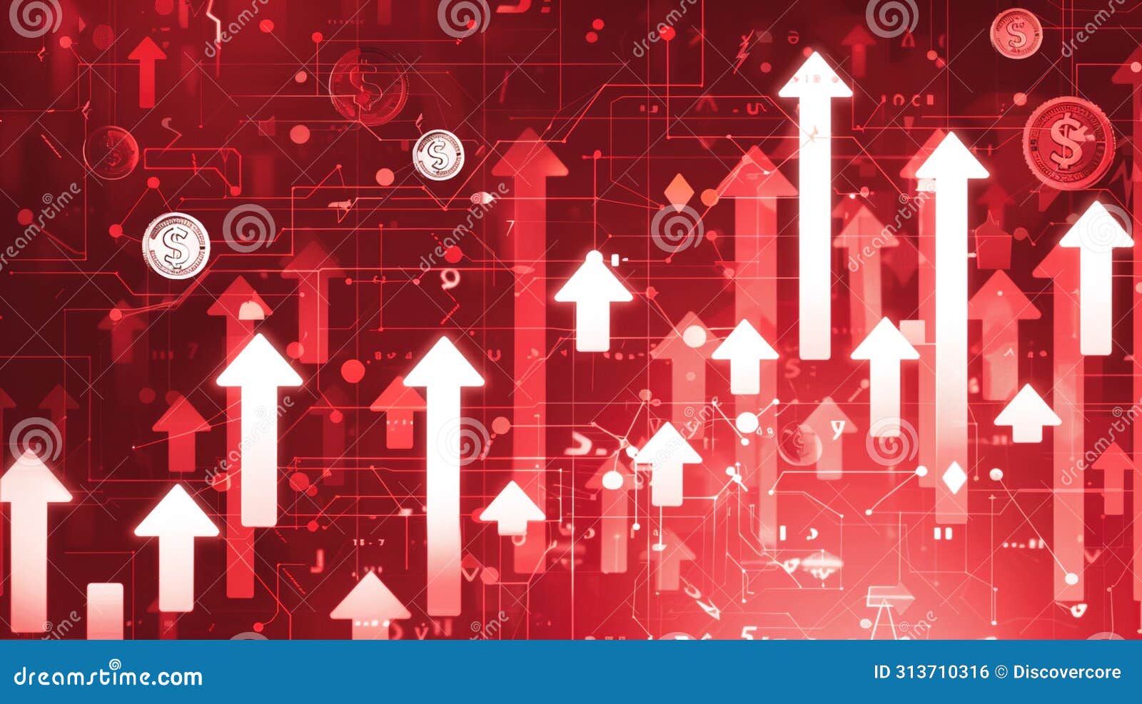 Inflation Trajectory: a Digital Perspective Stock Illustration ...
