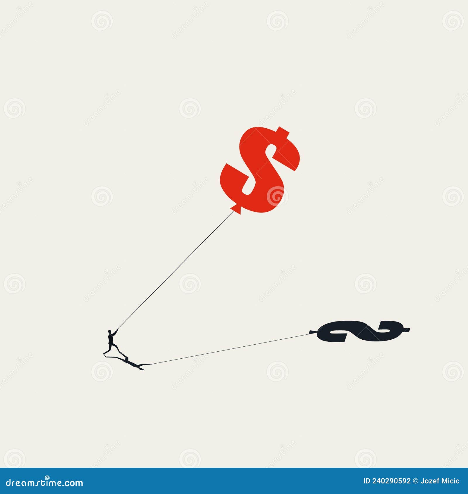Inflation Vector Concept. Symbol of Price Rise, Money Value Decrease ...