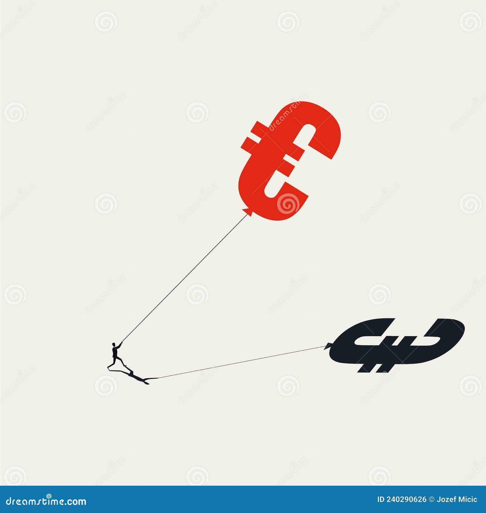 Inflation Vector Concept. Symbol of Price Rise, Money Value Decrease ...