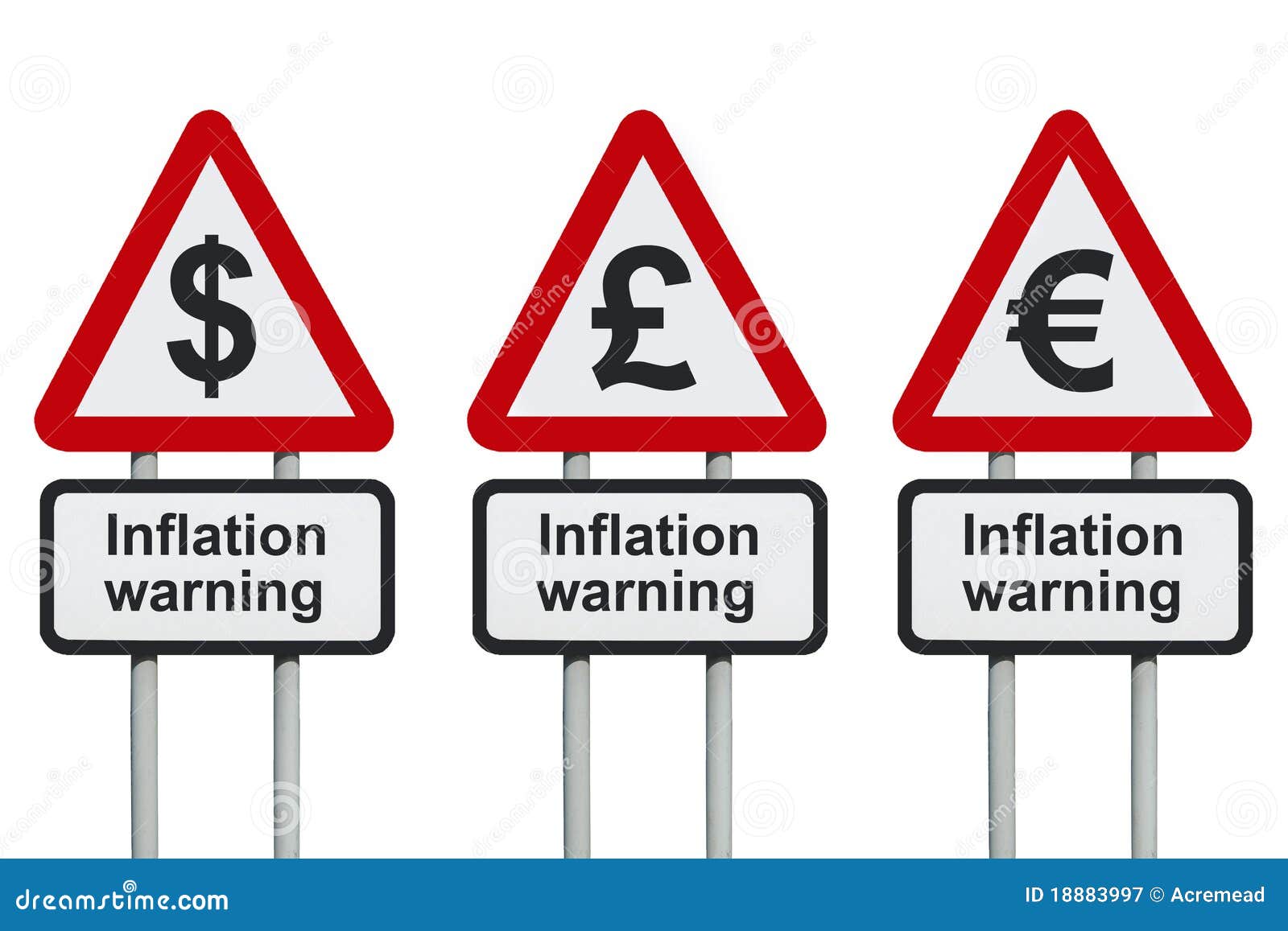 Inflation Warning Road Sign Stock Image - Image of letters, money: 18883997