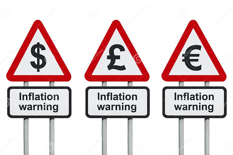 Inflation Warning Road Sign Stock Image - Image of letters, money: 18883997