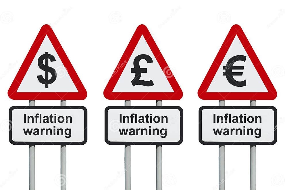 Inflation Warning Road Sign Stock Image - Image of letters, money: 18883997