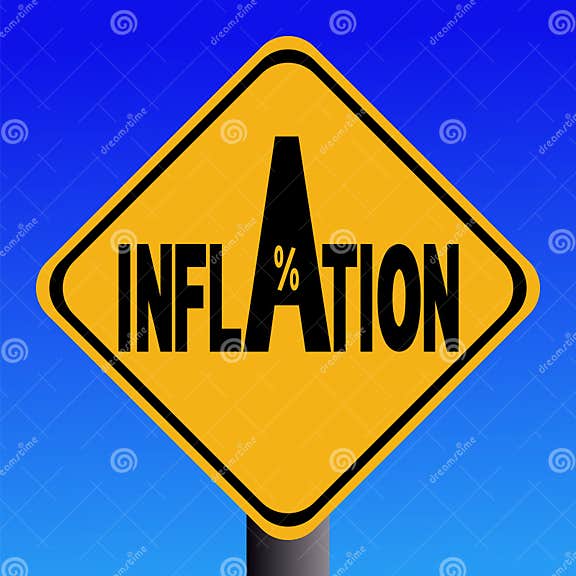 Inflation warning sign stock vector. Illustration of prices - 6326865