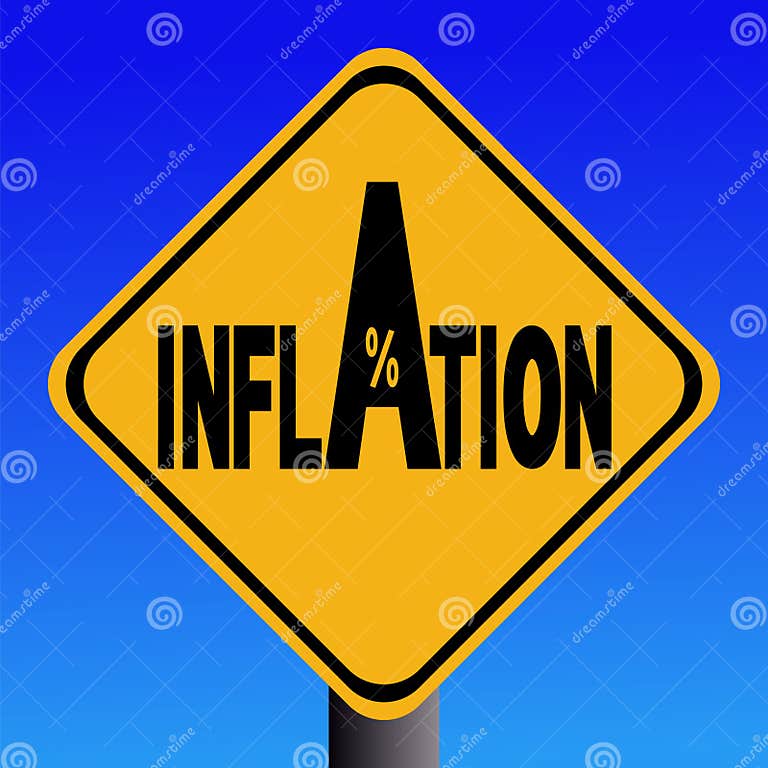 Inflation warning sign stock vector. Illustration of prices - 6326865