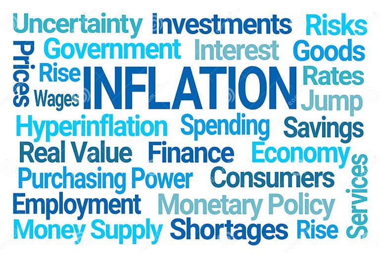 Inflation Word Cloud stock illustration. Illustration of inflation ...