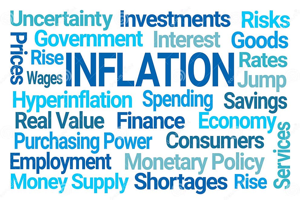 Inflation Word Cloud stock illustration. Illustration of inflation ...