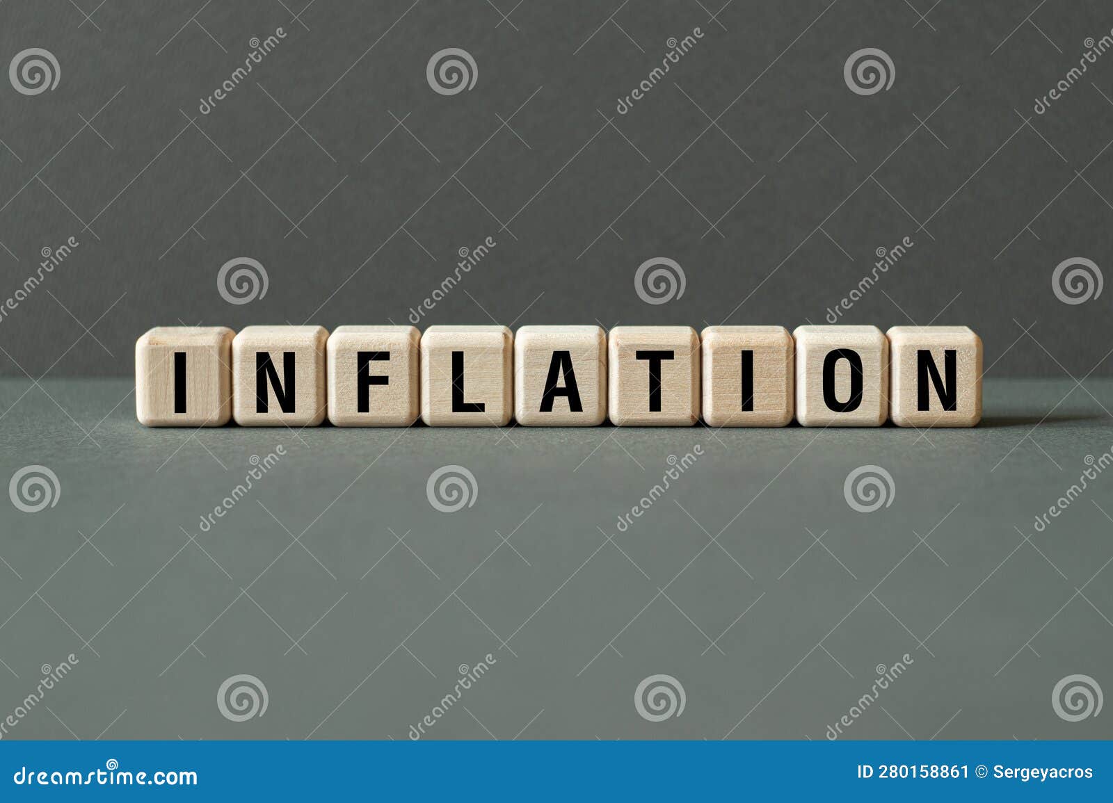 Inflation - Word Concept on Building Blocks, Text Stock Image - Image ...