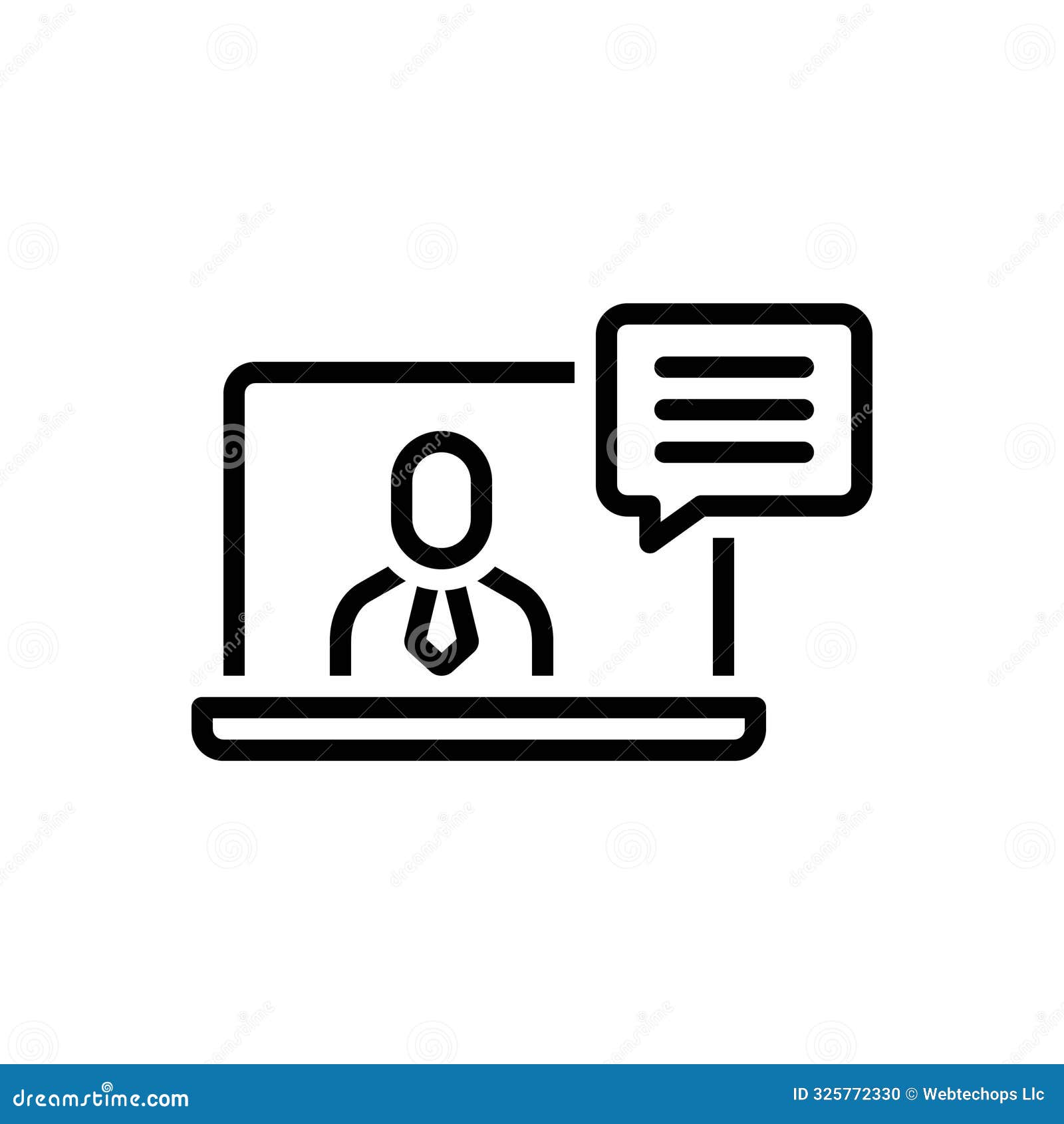 Black Line Icon for Influence Brand, Influence and Message Stock ...