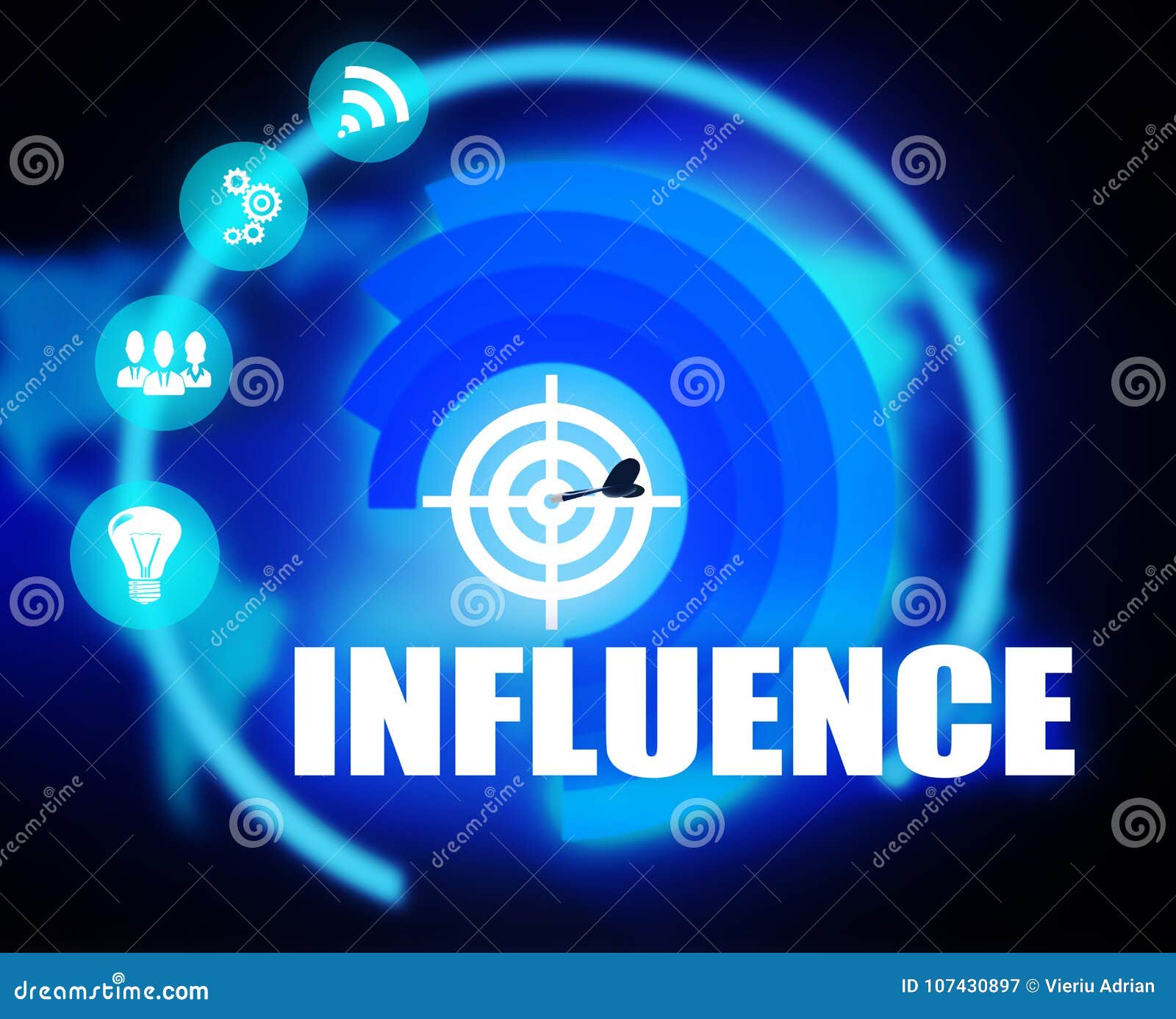 Influence Concept Plan Graphic Stock Illustration - Illustration of ...
